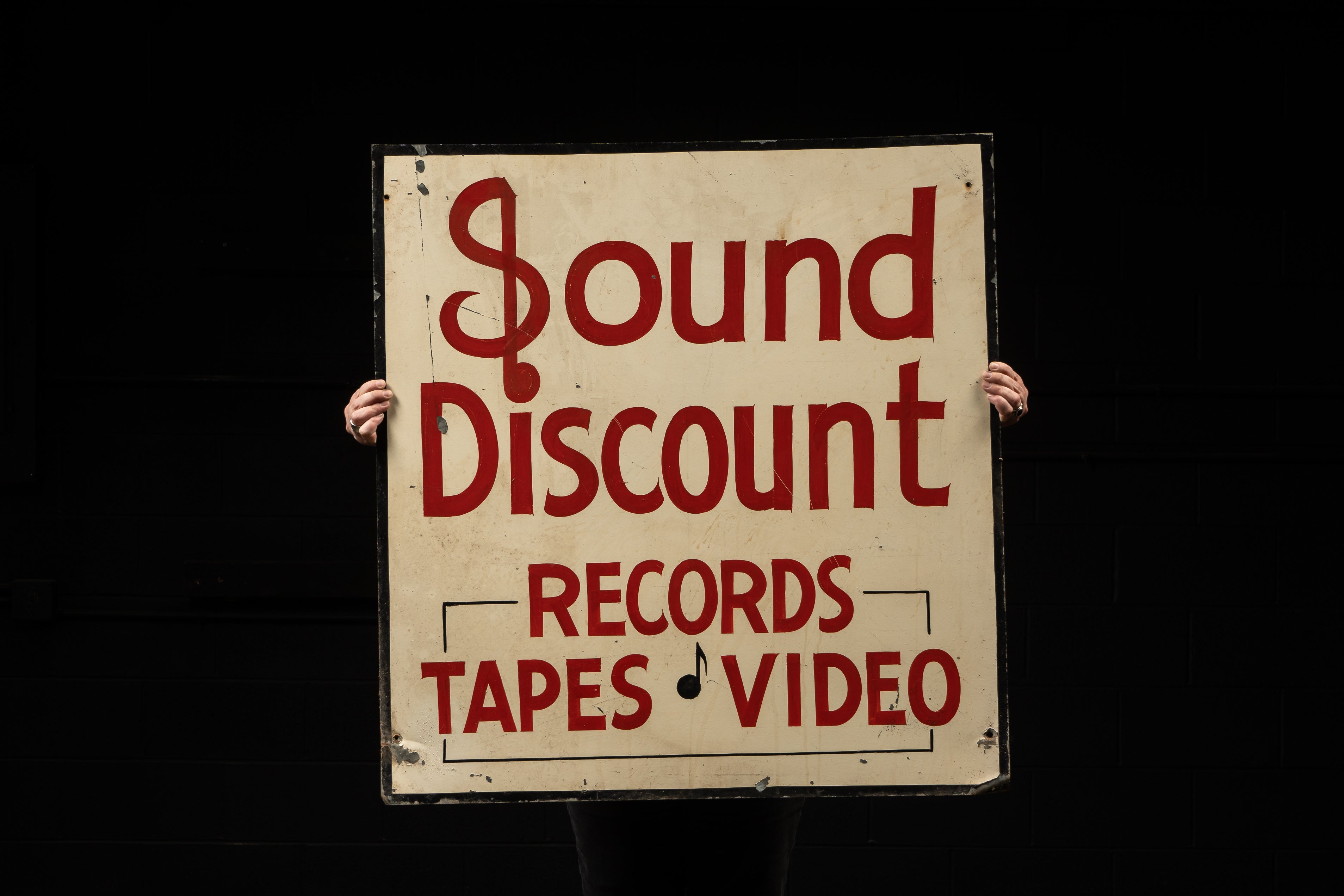 Sound Discount Painted Tin Sign – Industrial Artifacts