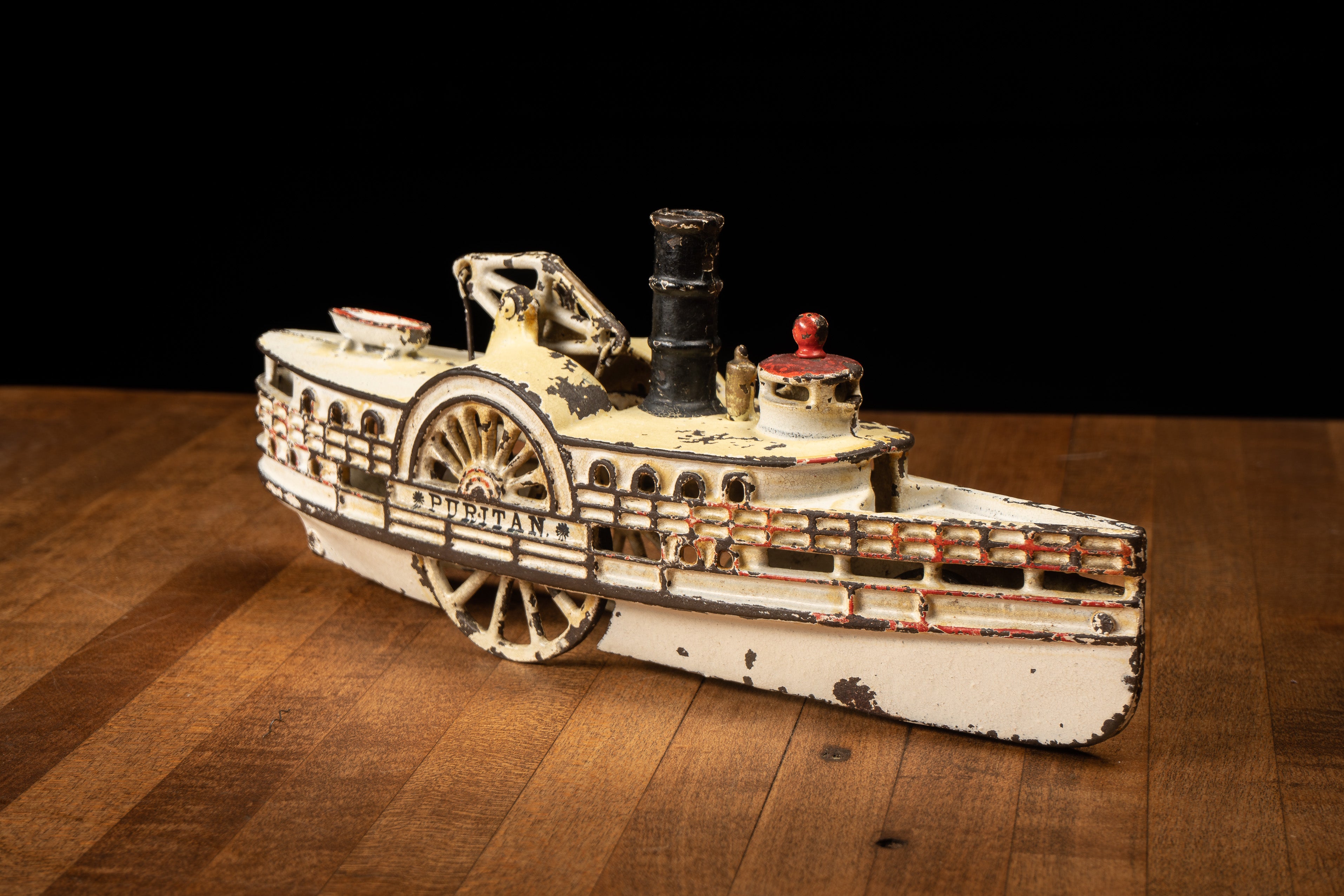 1880-1919 Wilkins Cast Iron Toy Puritan Steamboat/Riverboat ...