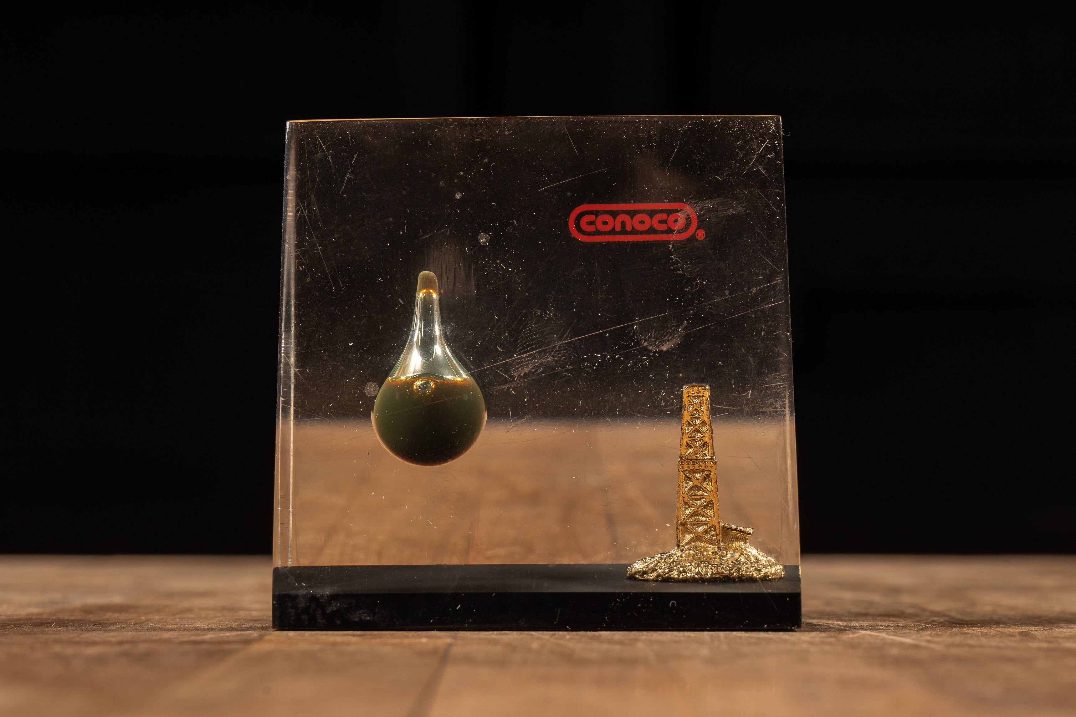 Vintage Conoco Oil Drilling Rig Commemorative Paperweight – Industrial ...