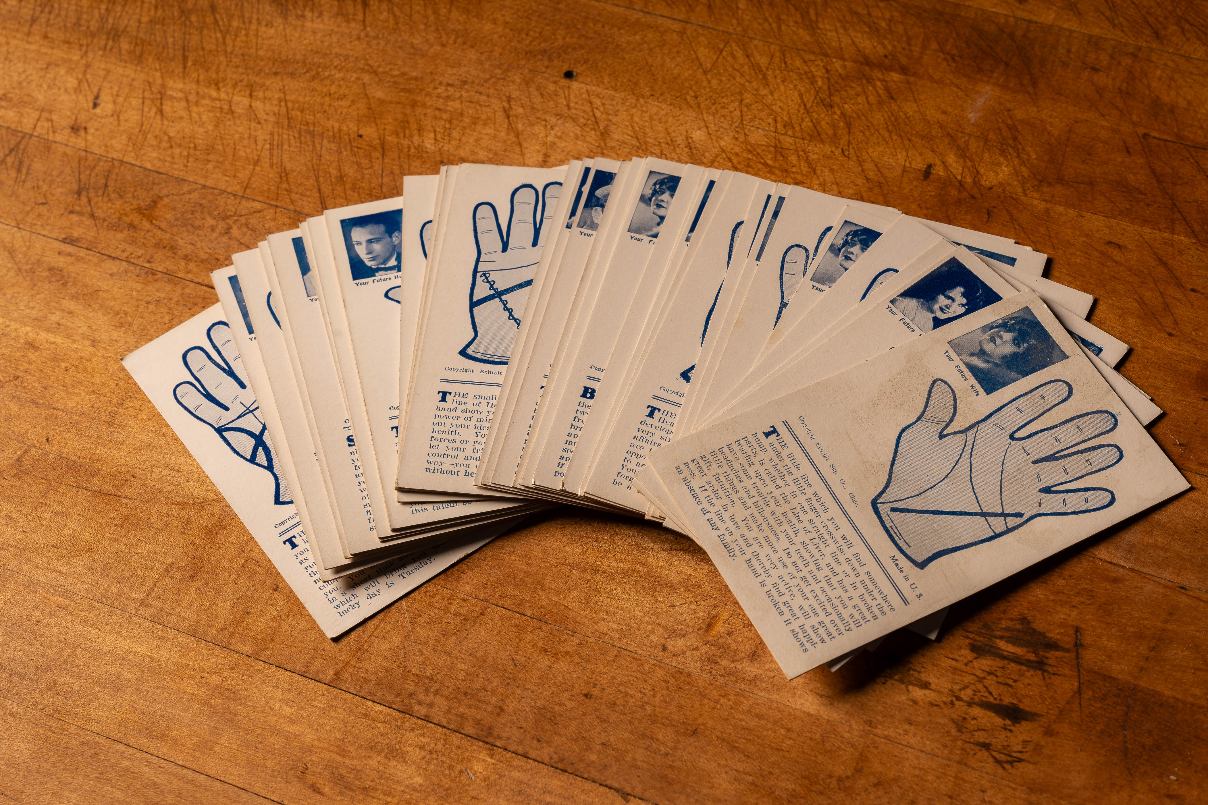 Deck Of Vintage Palmistry Palm Reading Cards – Industrial Artifacts