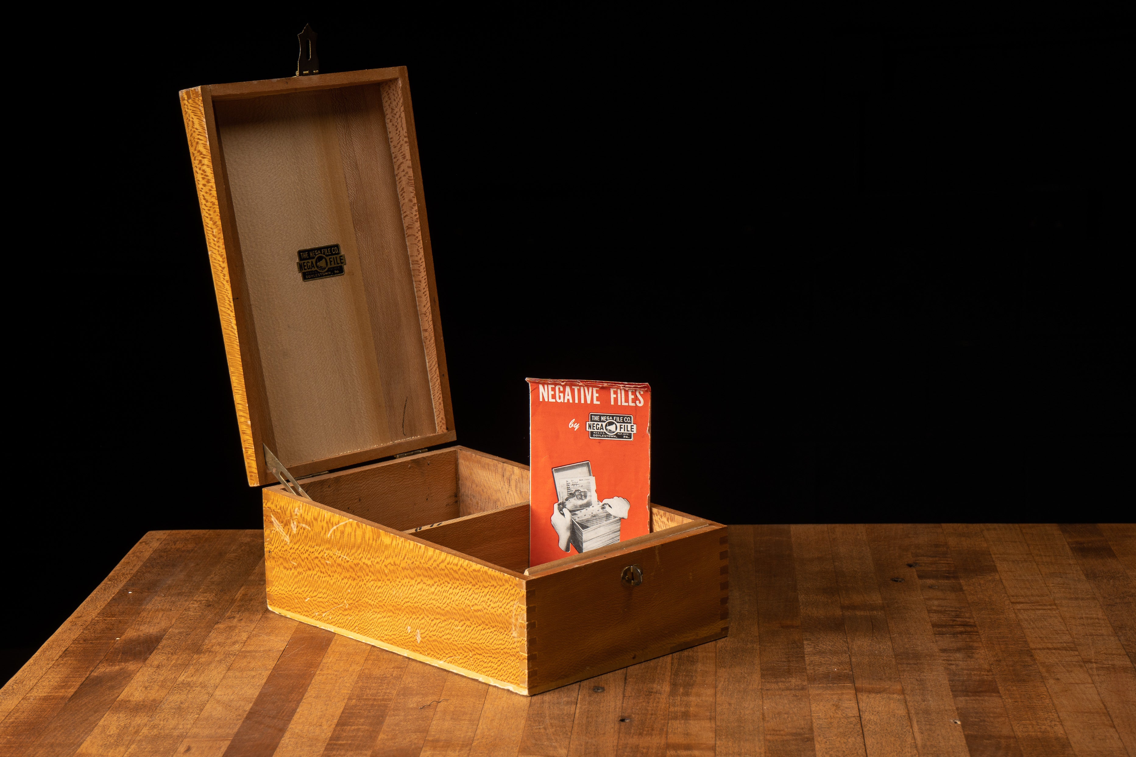 Vintage Wooden Desktop File Box – Industrial Artifacts