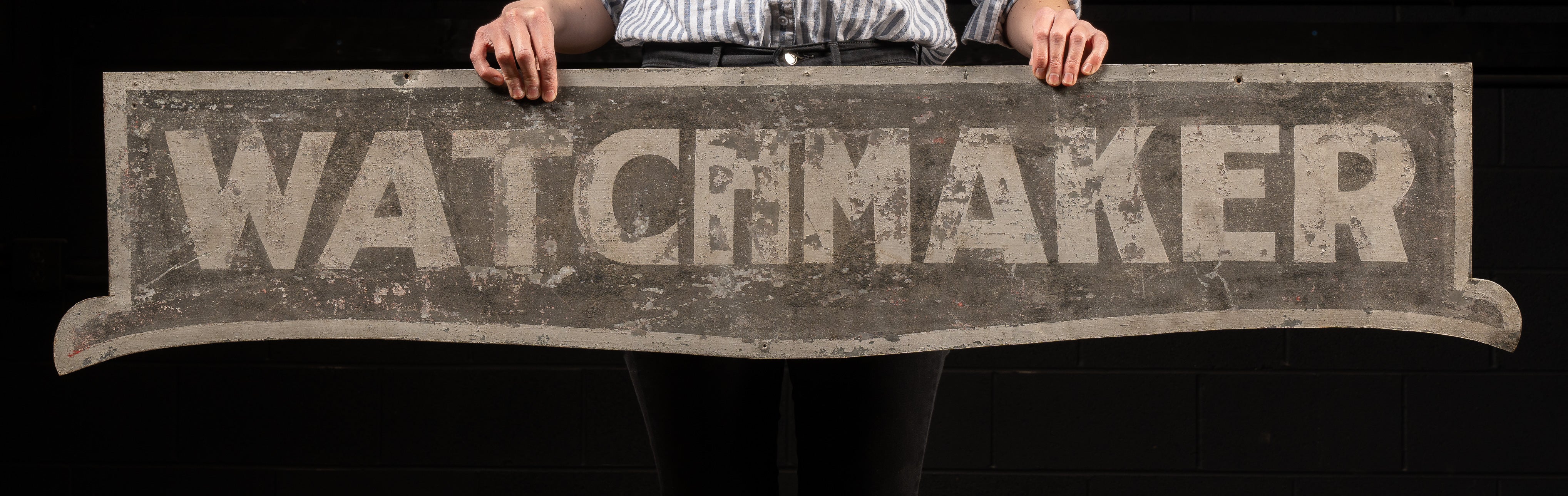 Early Watchmaker Smaltz Sign – Industrial Artifacts