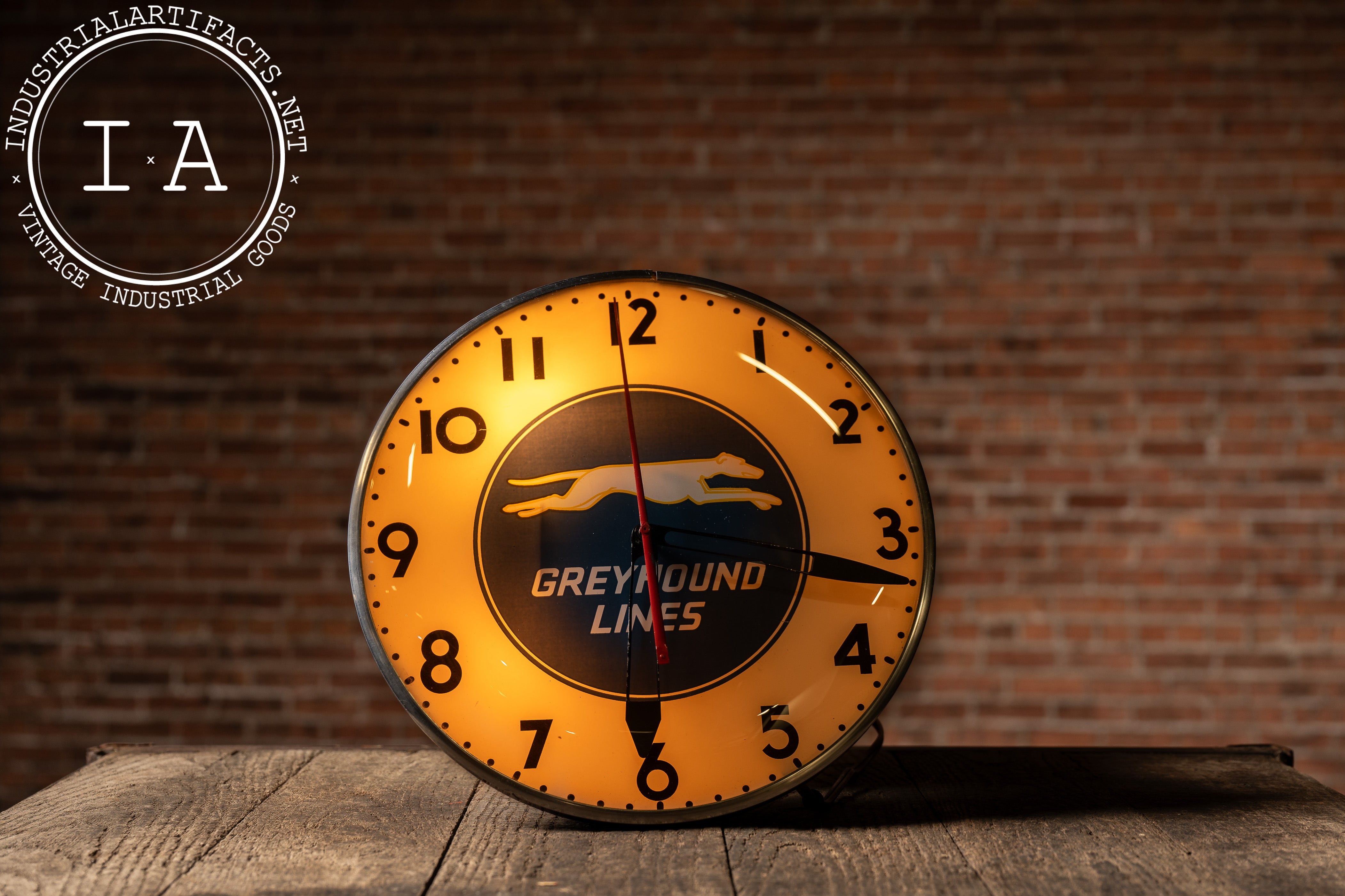 Vintage Greyhound Lines Depot Lighted Clock by Telechron – Industrial ...