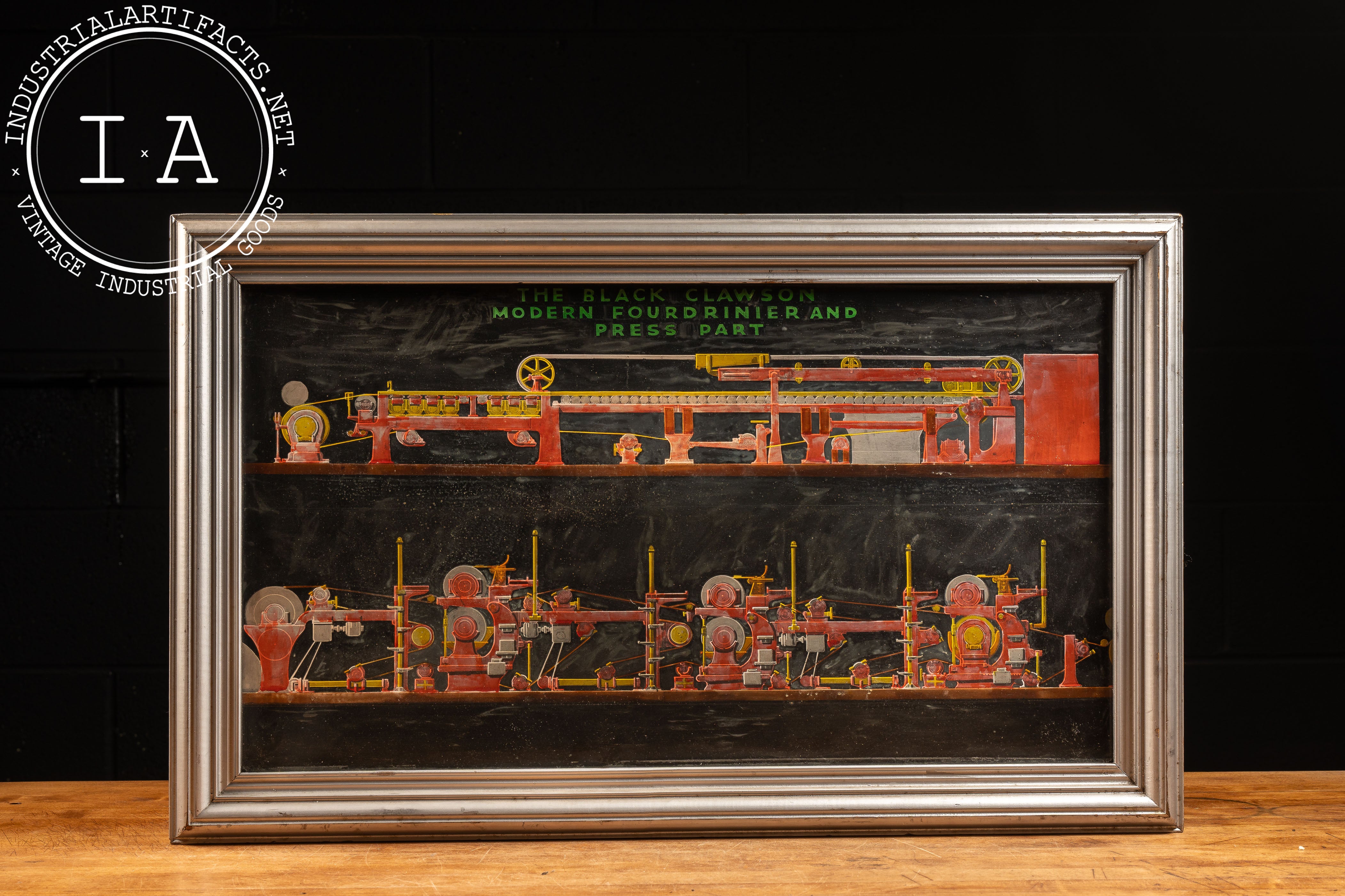 Early 20th Century Lighted ROG Black-Clawson Sign – Industrial Artifacts