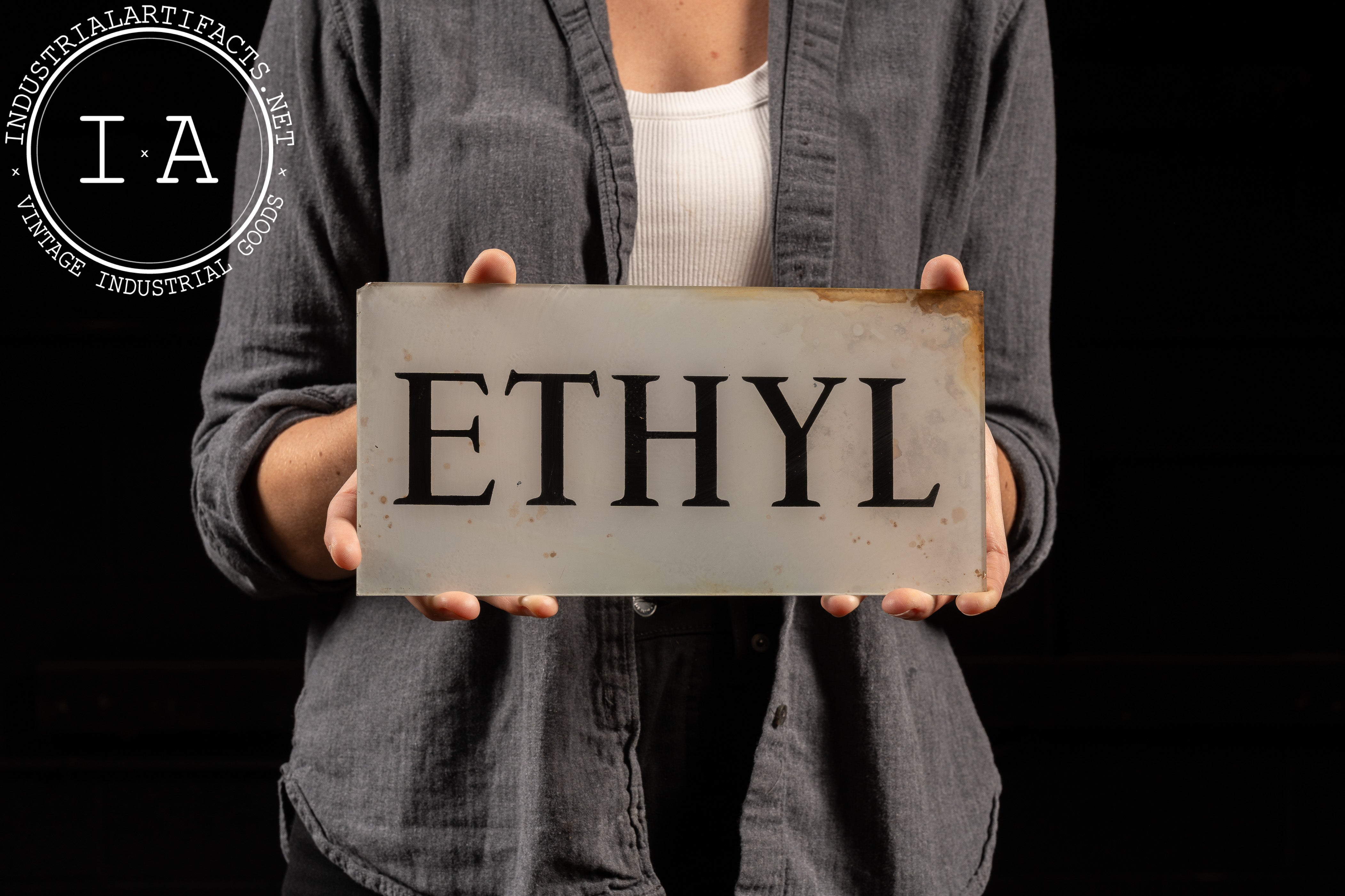 Vintage Gas Pump Ethyl Sign – Industrial Artifacts