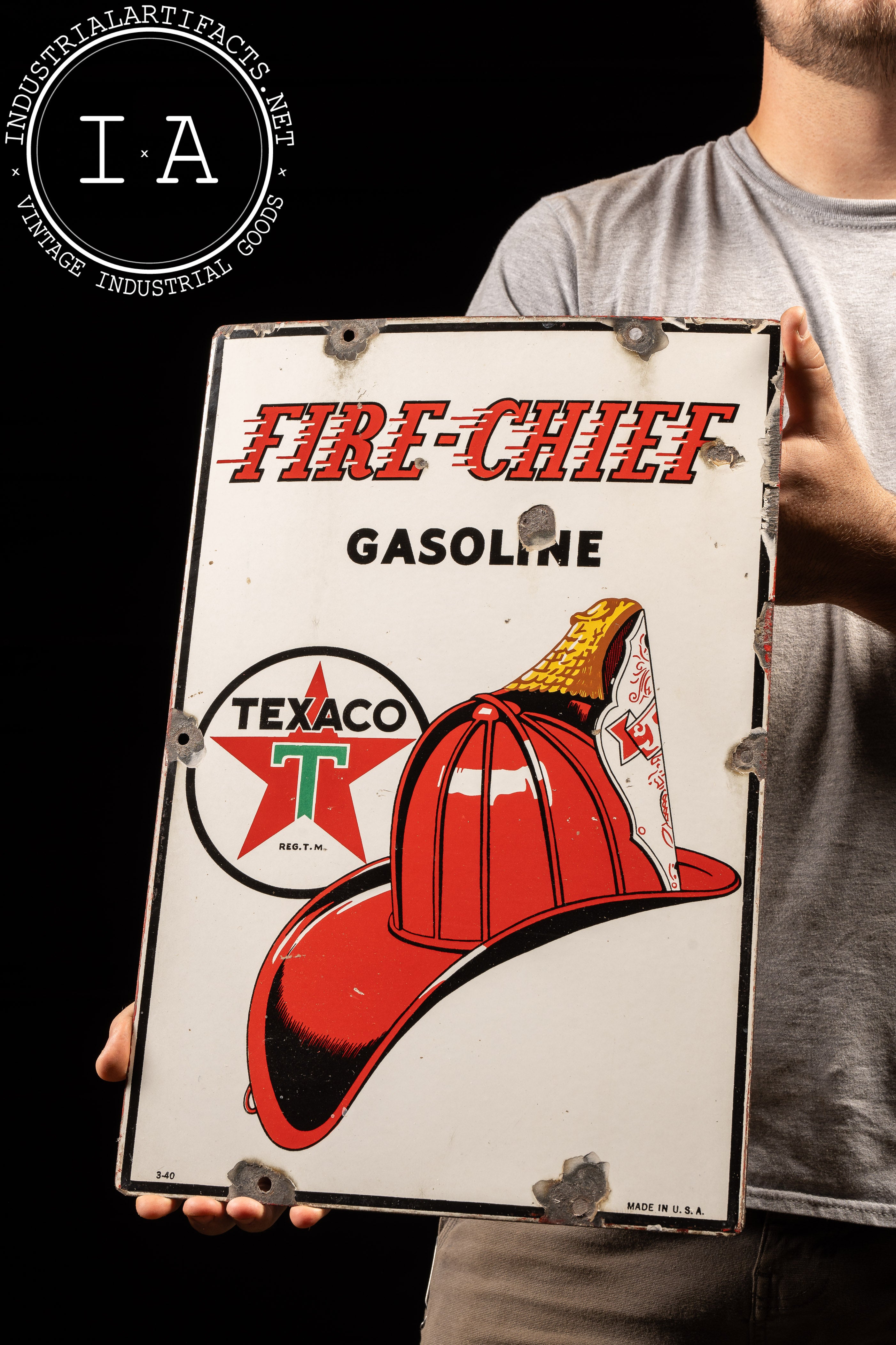 Vintage SSP Texaco Fire Chief Service Station Sign – Industrial Artifacts