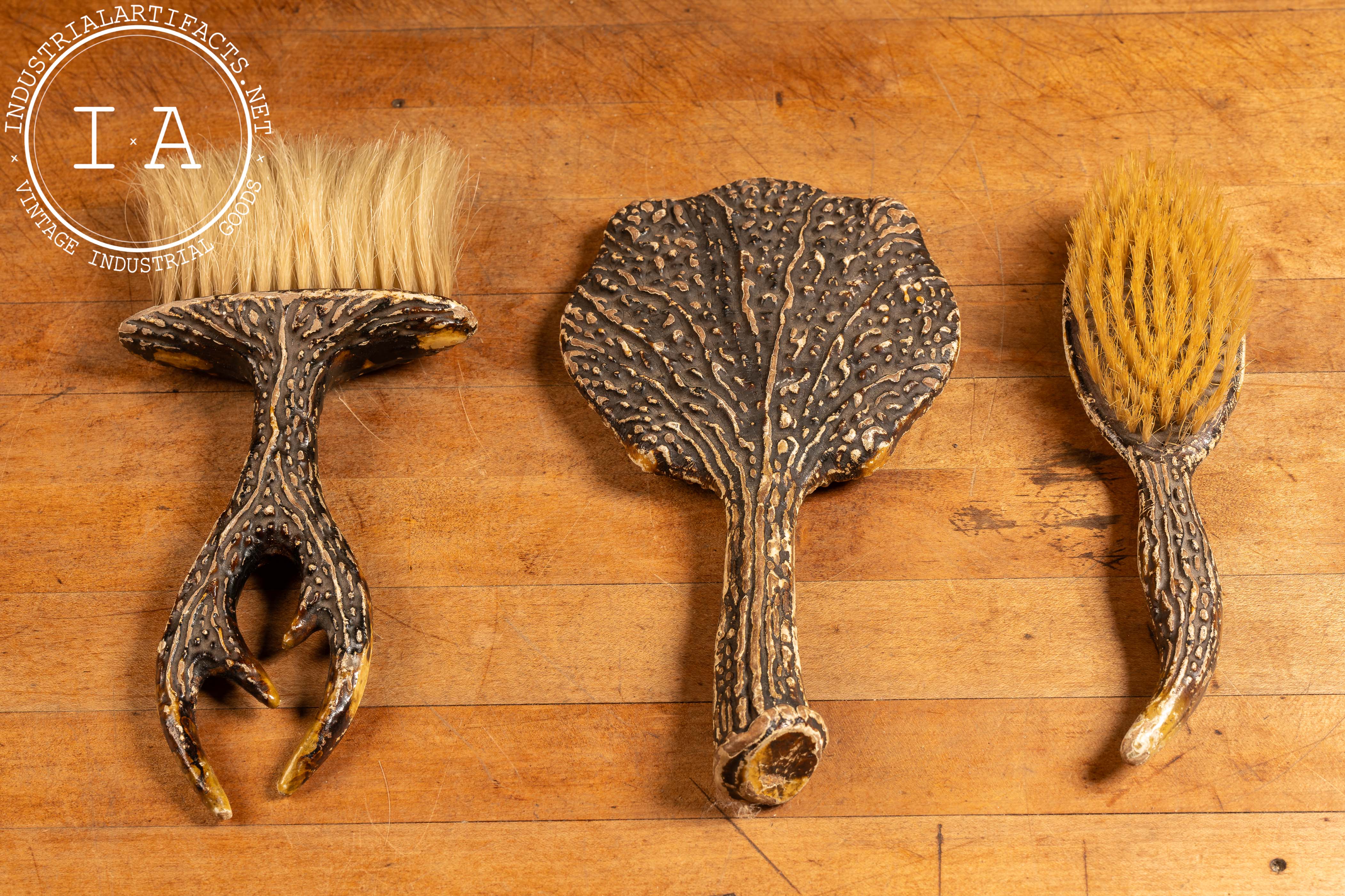 Late 19th Century Faux Carved Antler Vanity Set – Industrial Artifacts