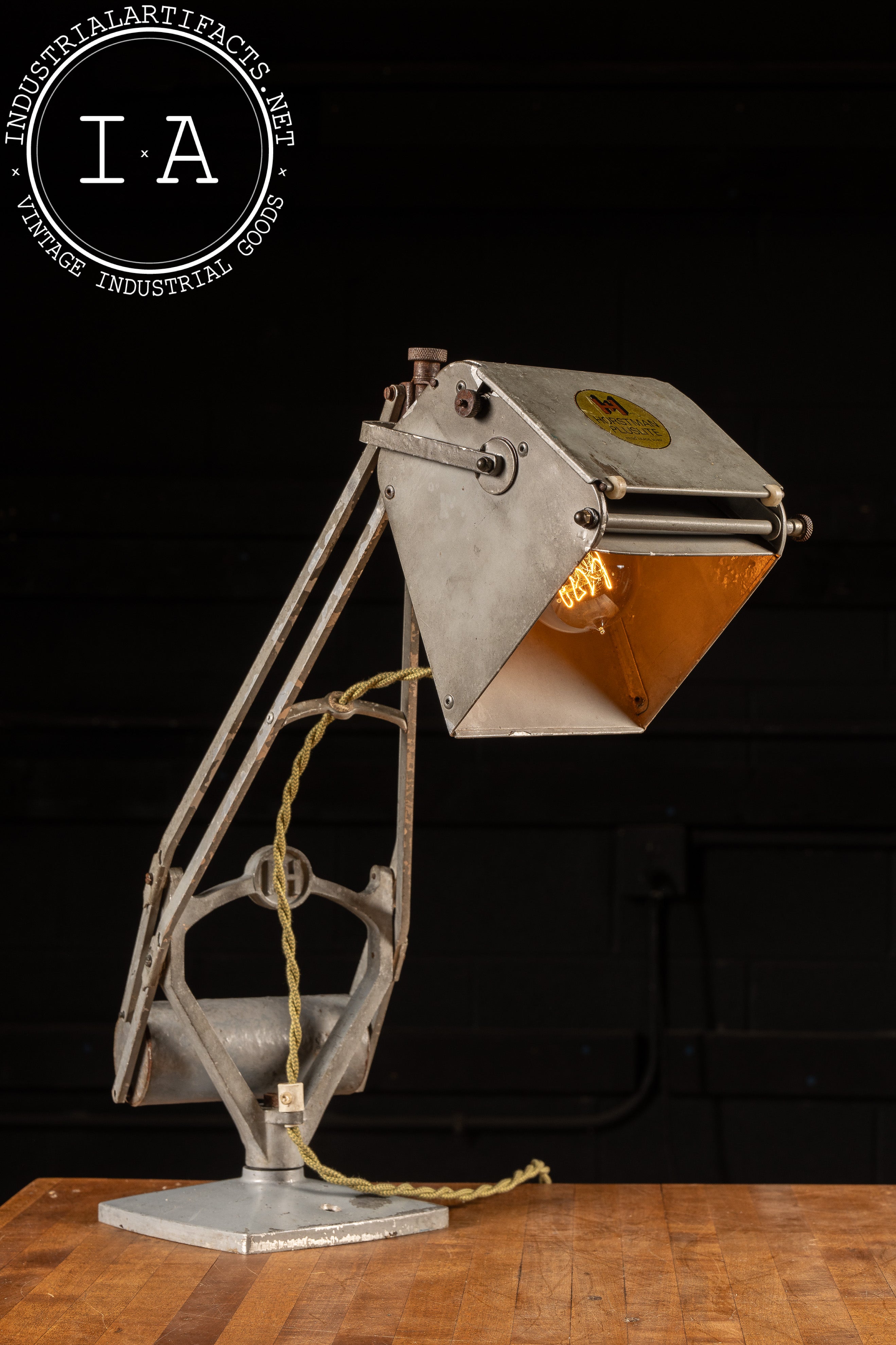 Vintage Pluslite Desk Lamp by Horstmann – Industrial Artifacts