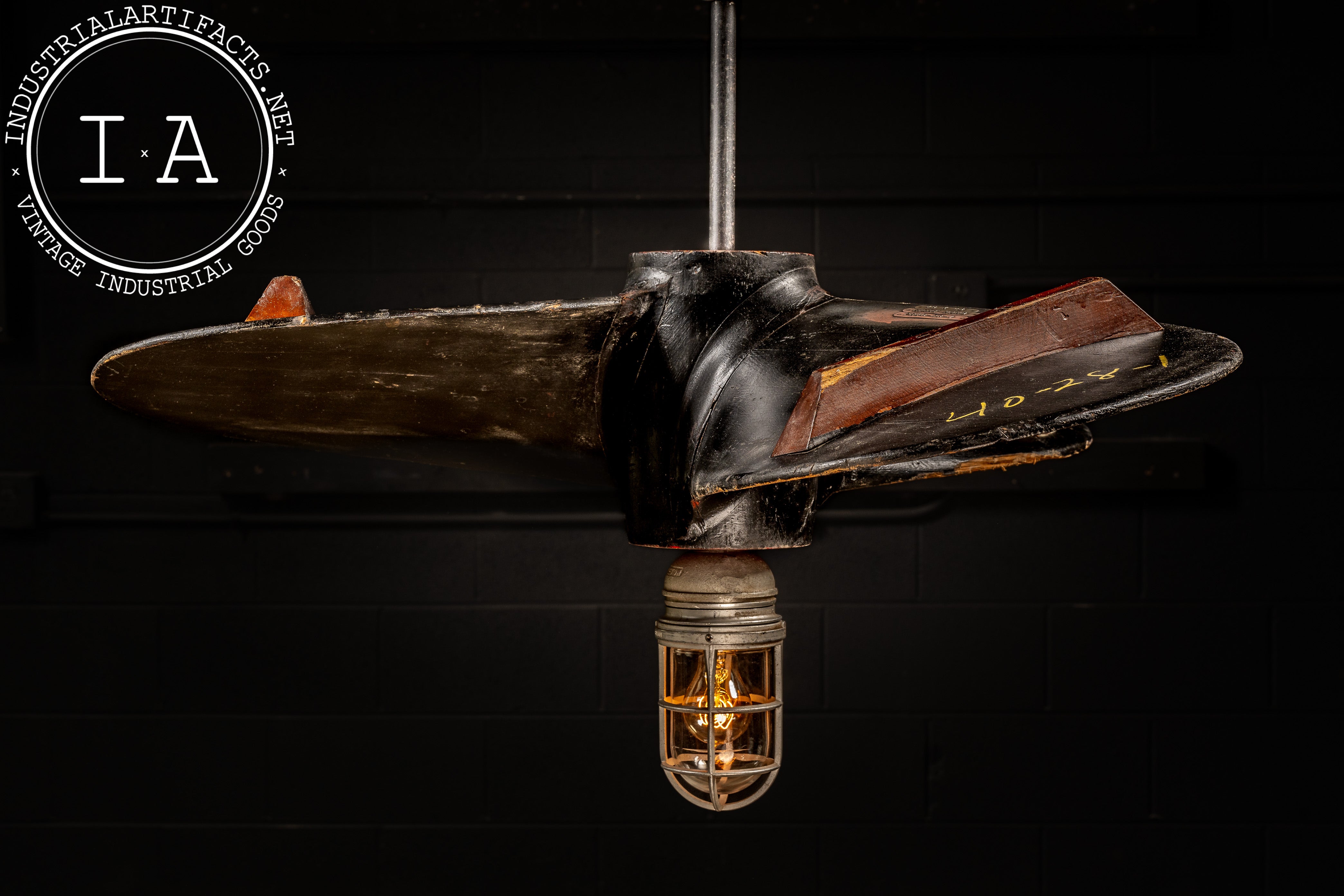 Antique Foundry Mold Ship Propeller Lamp – Industrial Artifacts