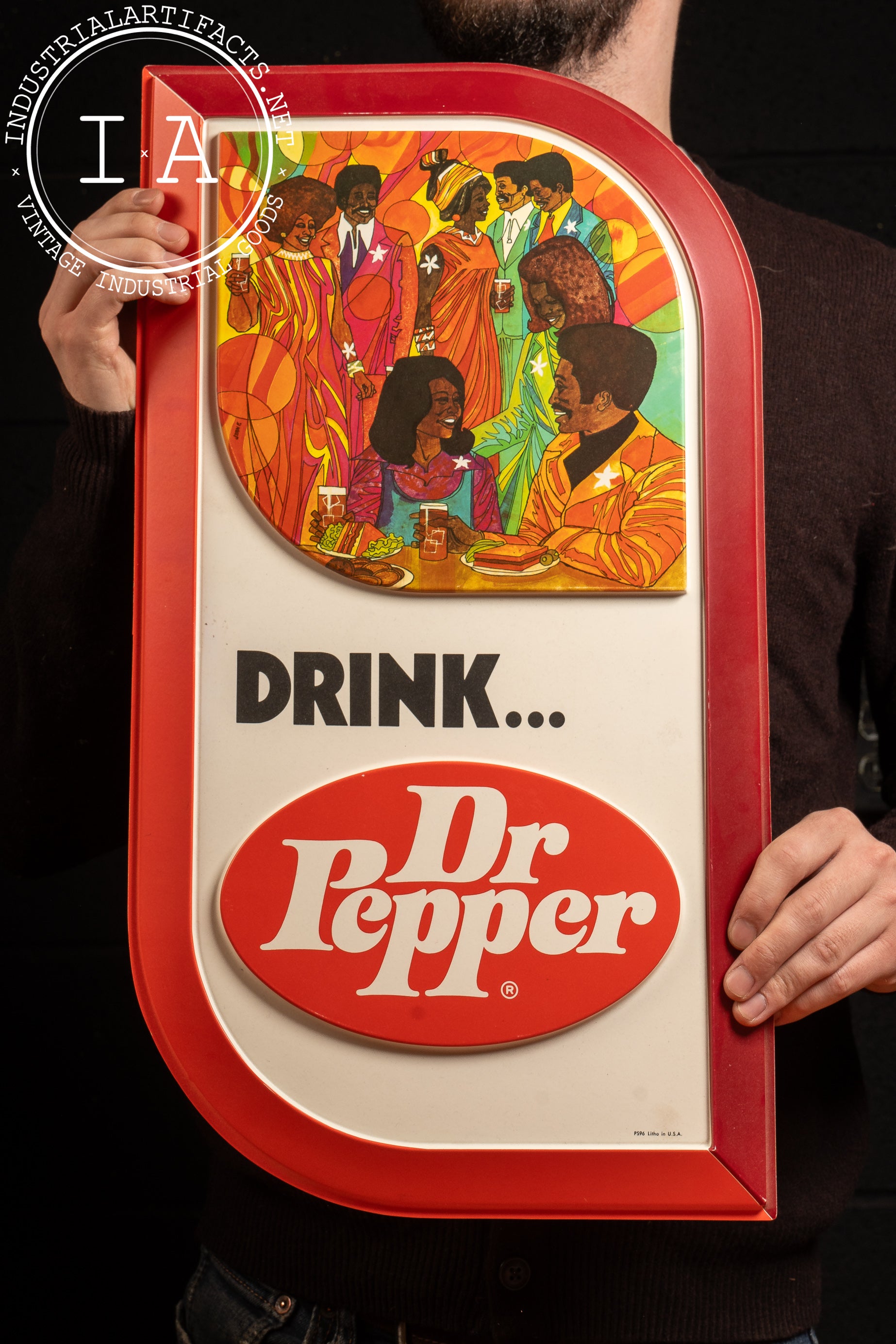 Psychedelic Formed Plastic Dr. Pepper Advertising Sign – Industrial ...