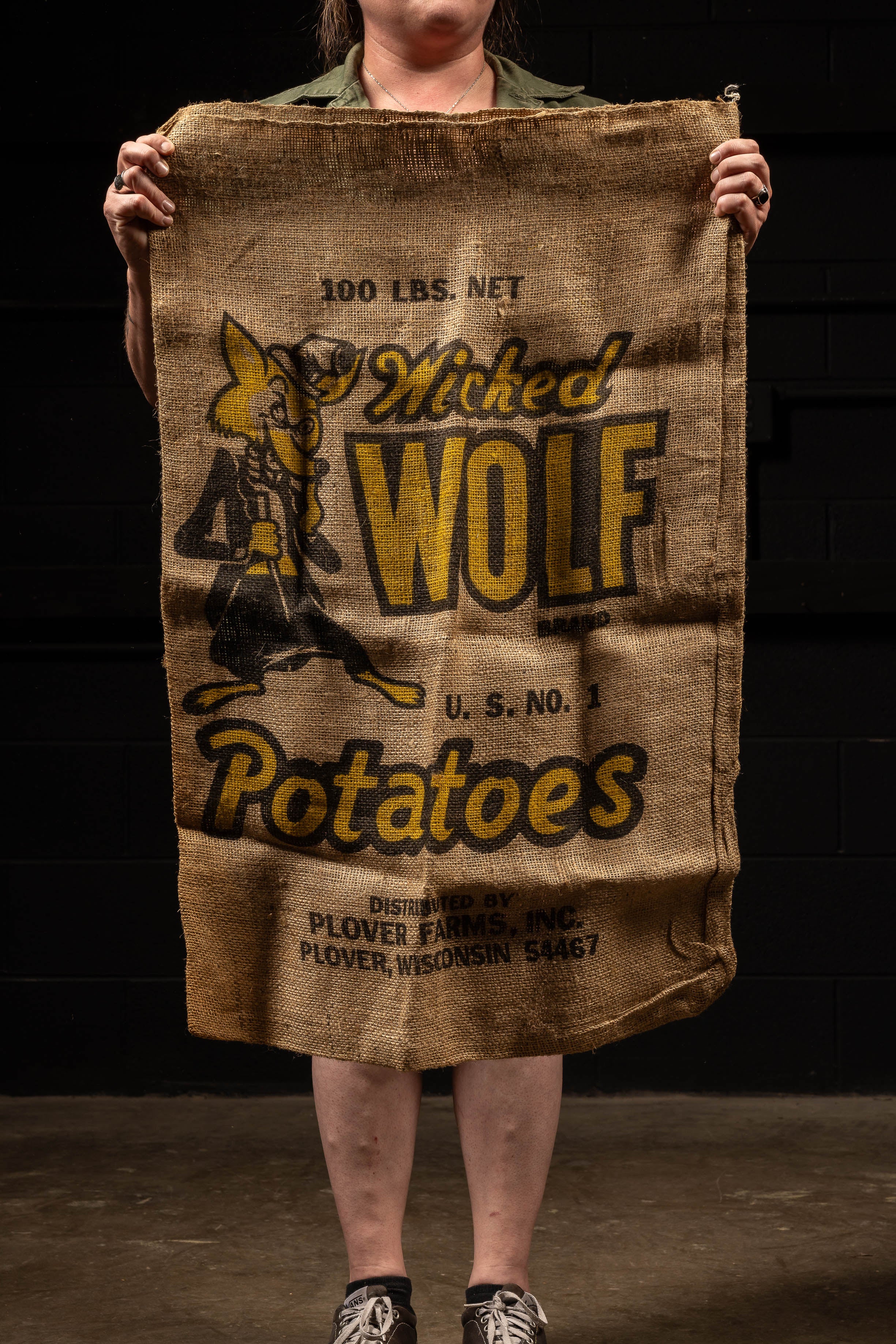 Antique Wicked Wolf Potato Sack – Industrial Artifacts