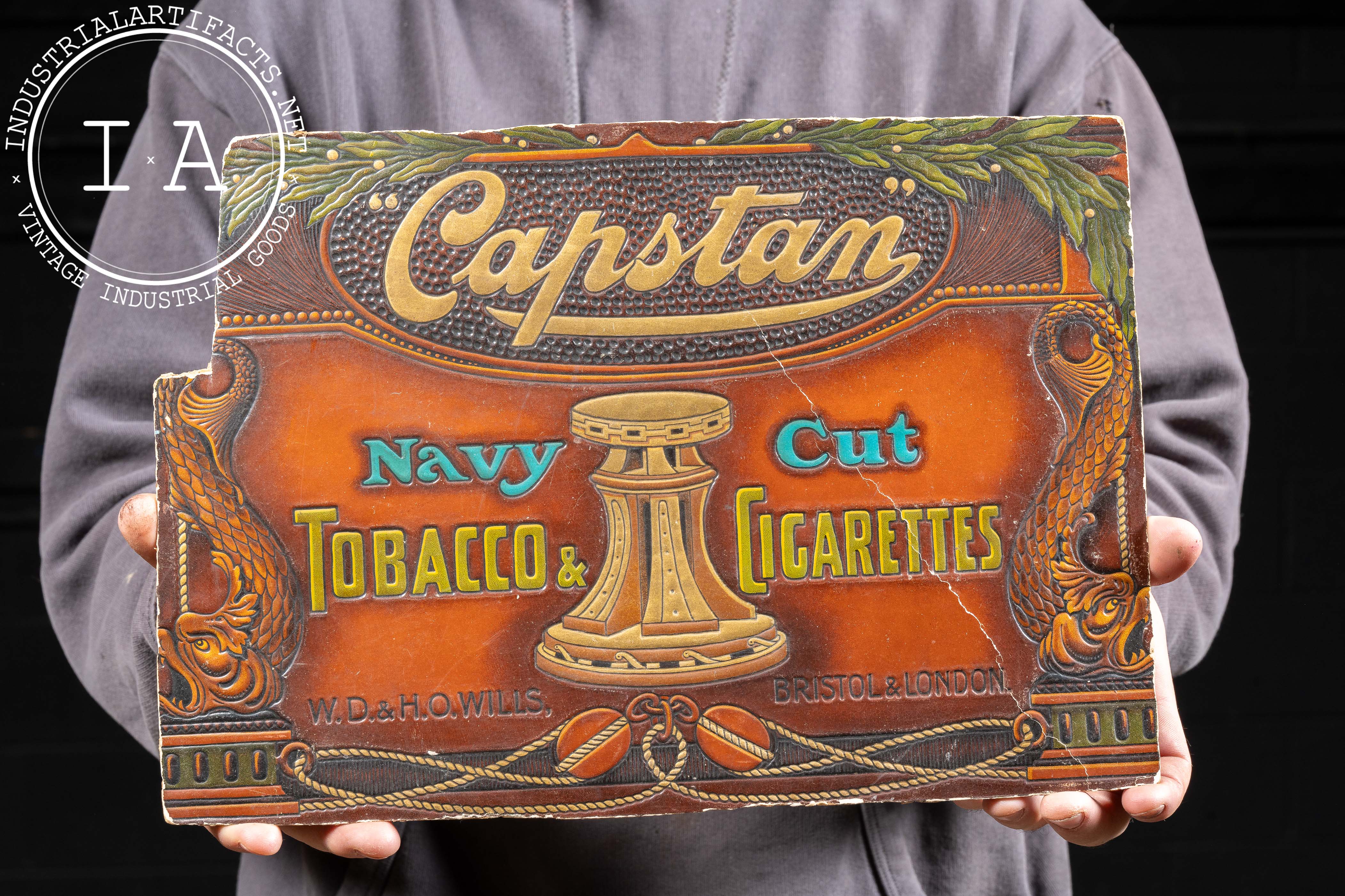 Antique Capstan Tobacco Cardstock Advertising Sign – Industrial Artifacts