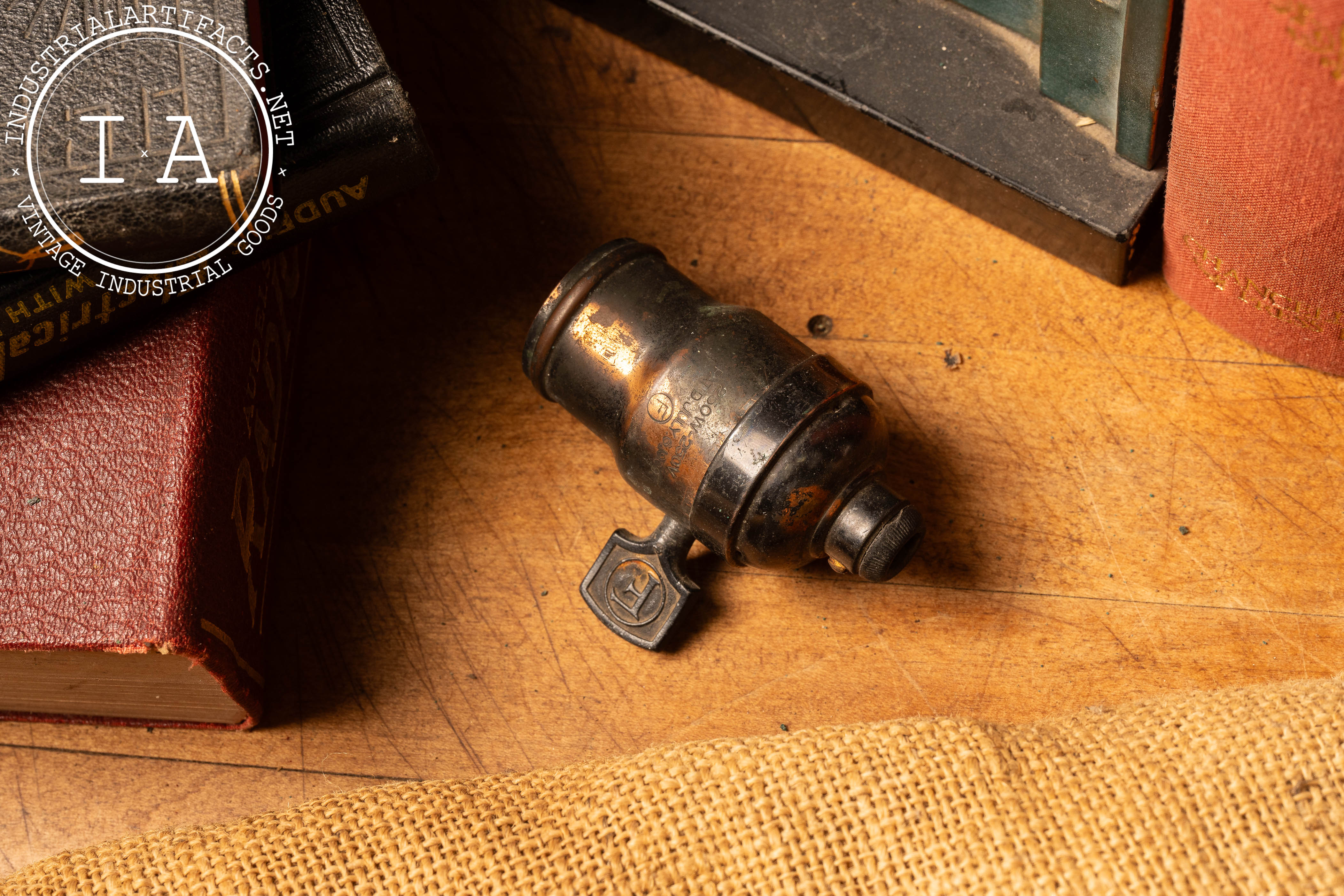 Early 20th Century Japanned Copper Light Socket – Industrial Artifacts