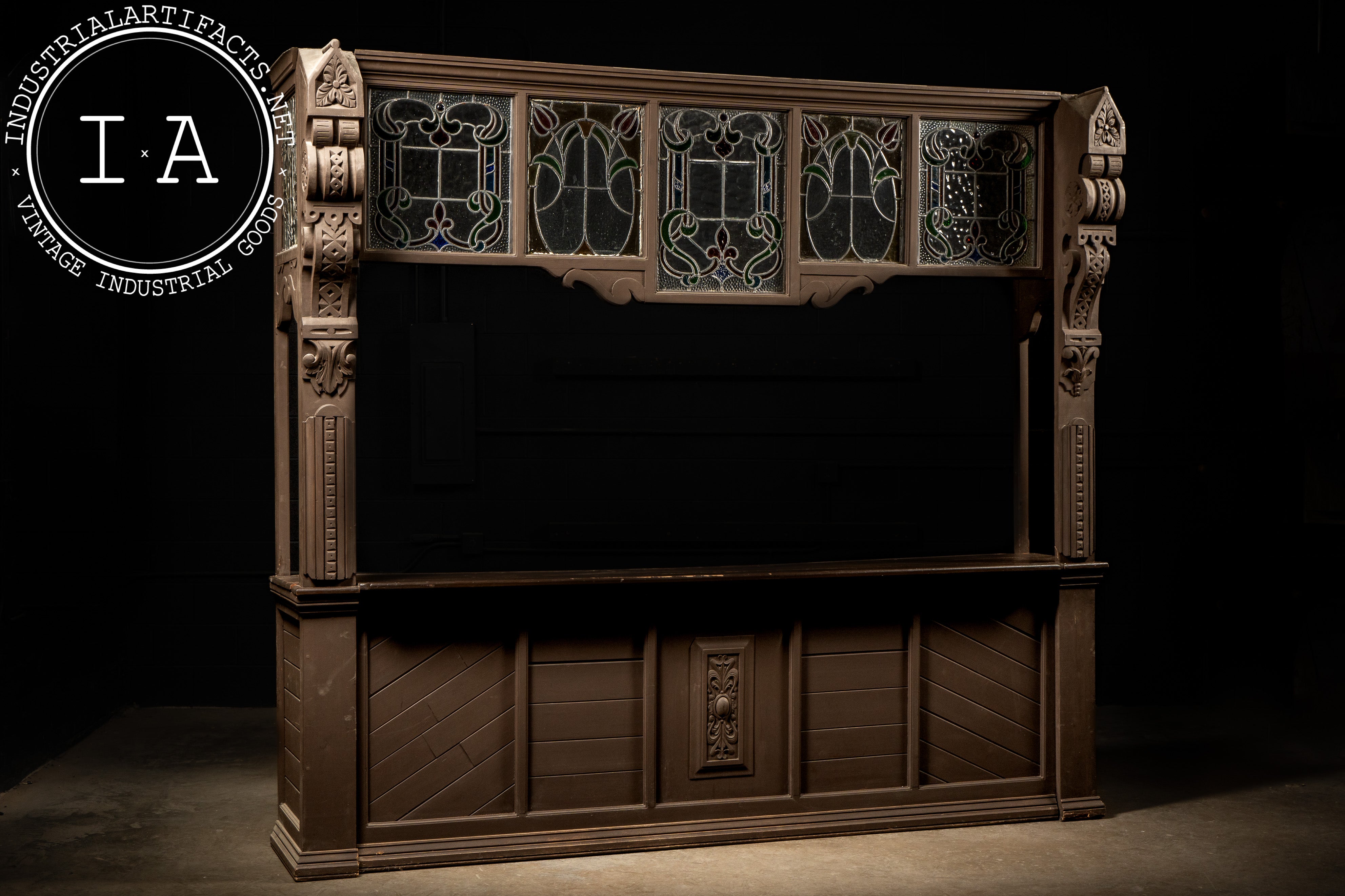 Antique Wooden Front Bar – Industrial Artifacts