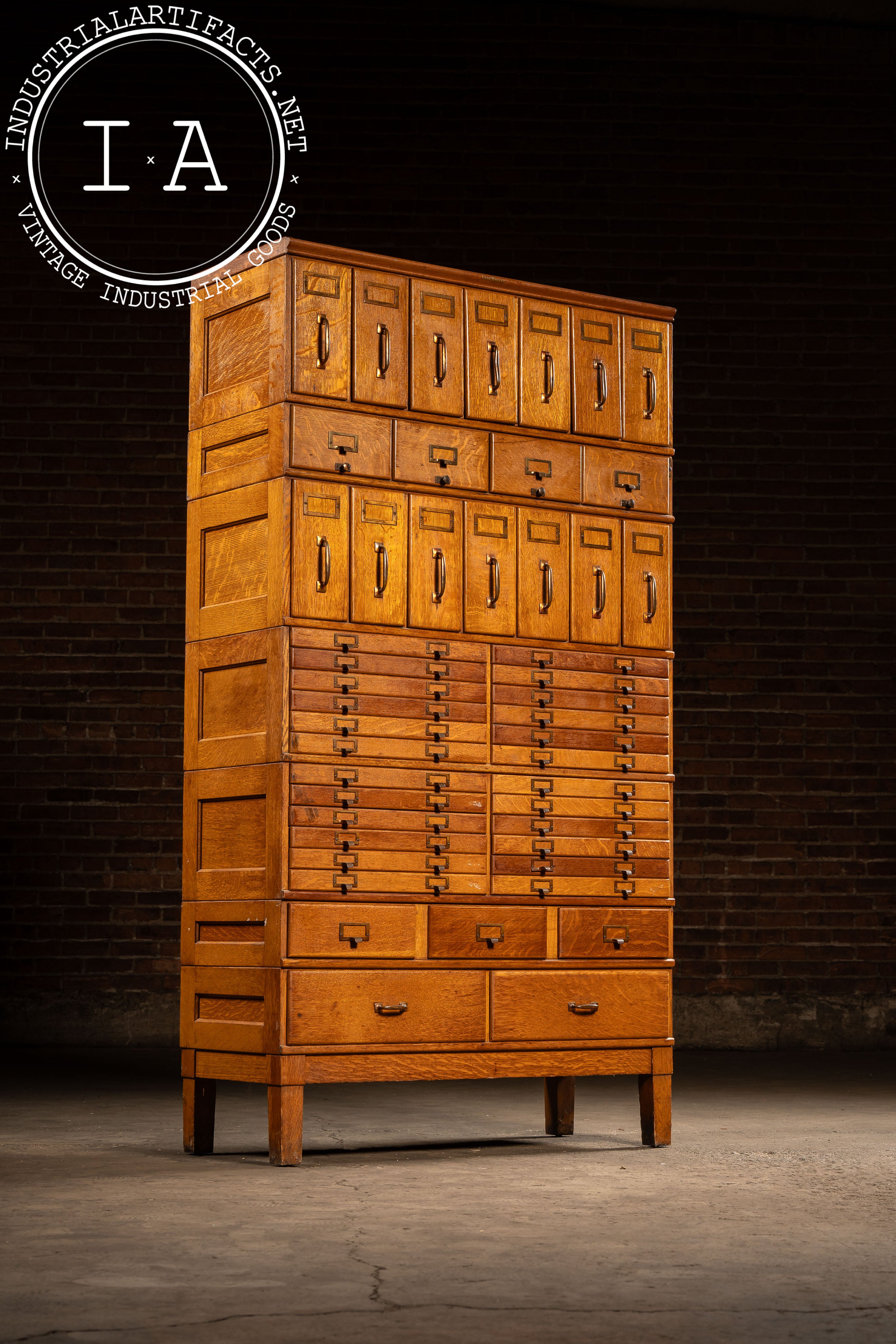 Antique Massive Modular Catalog Cabinet by Shaw-Walker – Industrial ...