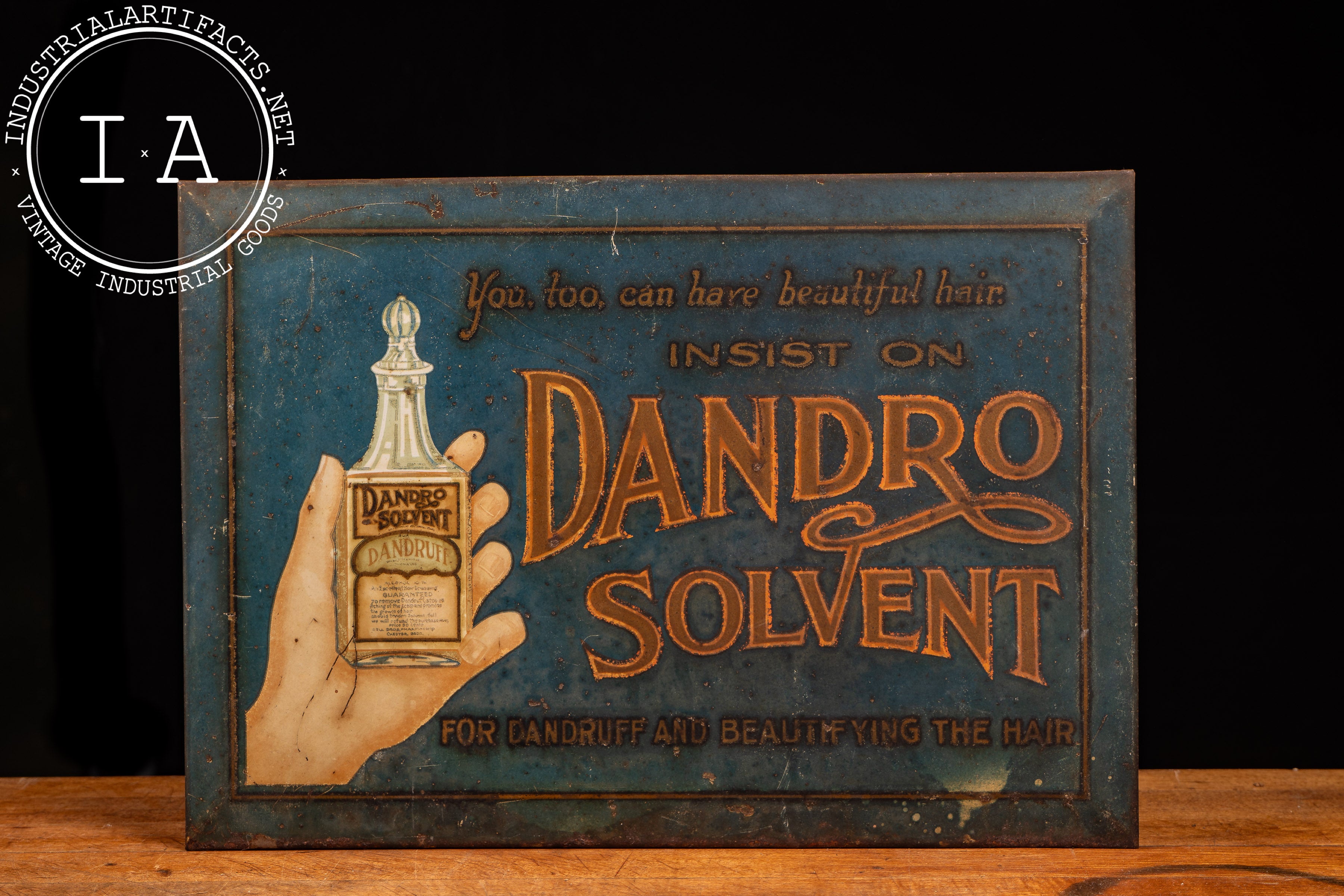 Early 20th Century Dandro Solvent TOC Sign – Industrial Artifacts