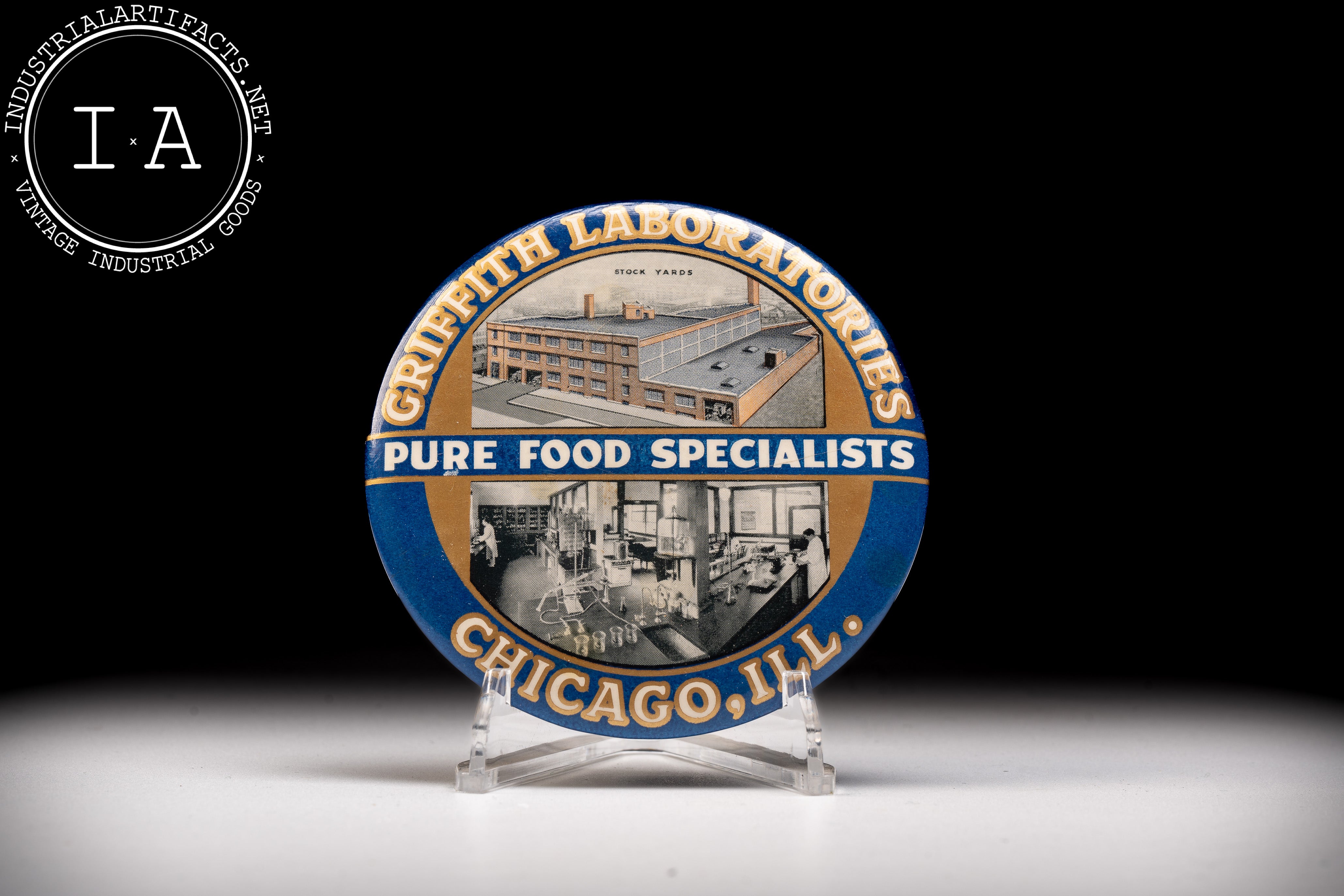 Antique Griffith Laboratories, Chicago Advertising Mirror – Industrial ...