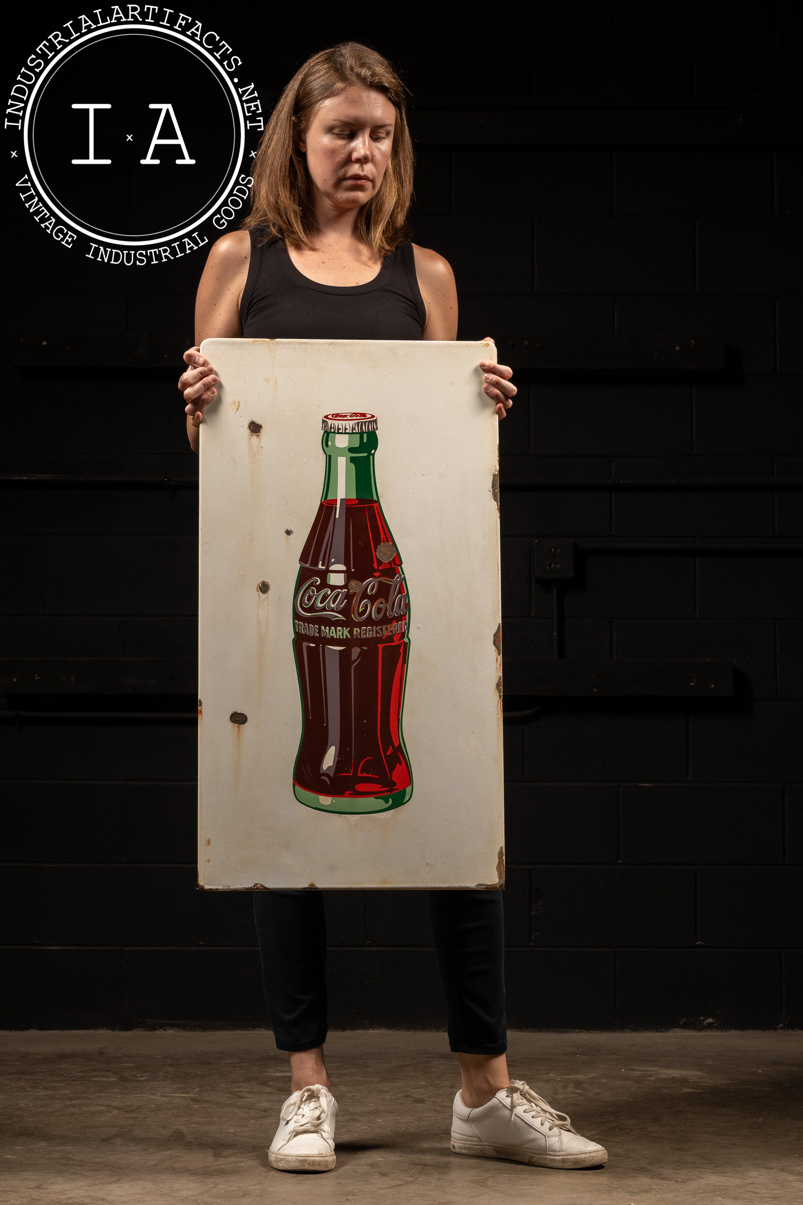 Vintage Porcelain Coca Cola Sign – Industrial Artifacts