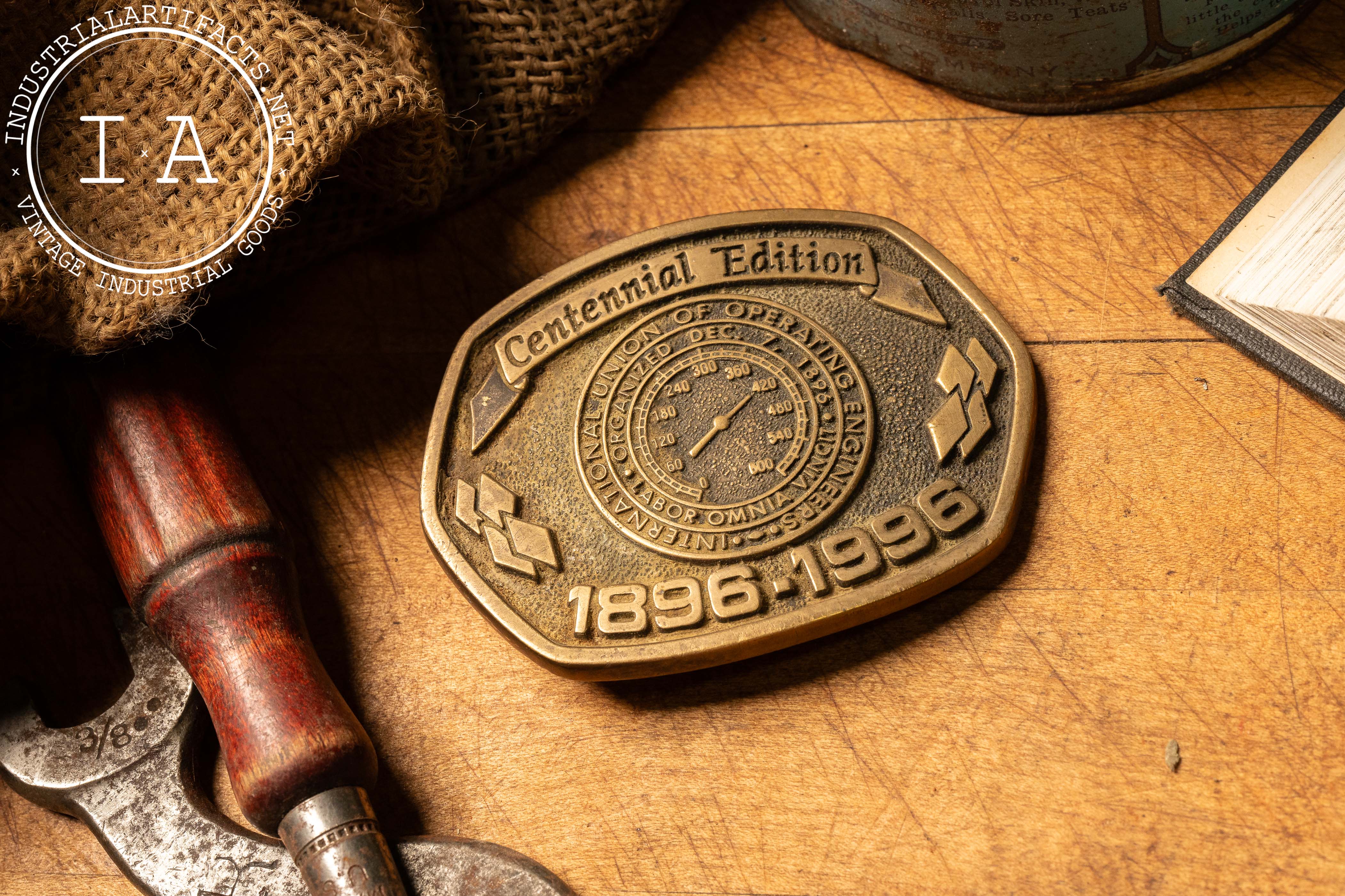 Vintage International Union Of Operating Engineers Centennial Belt Buc ...