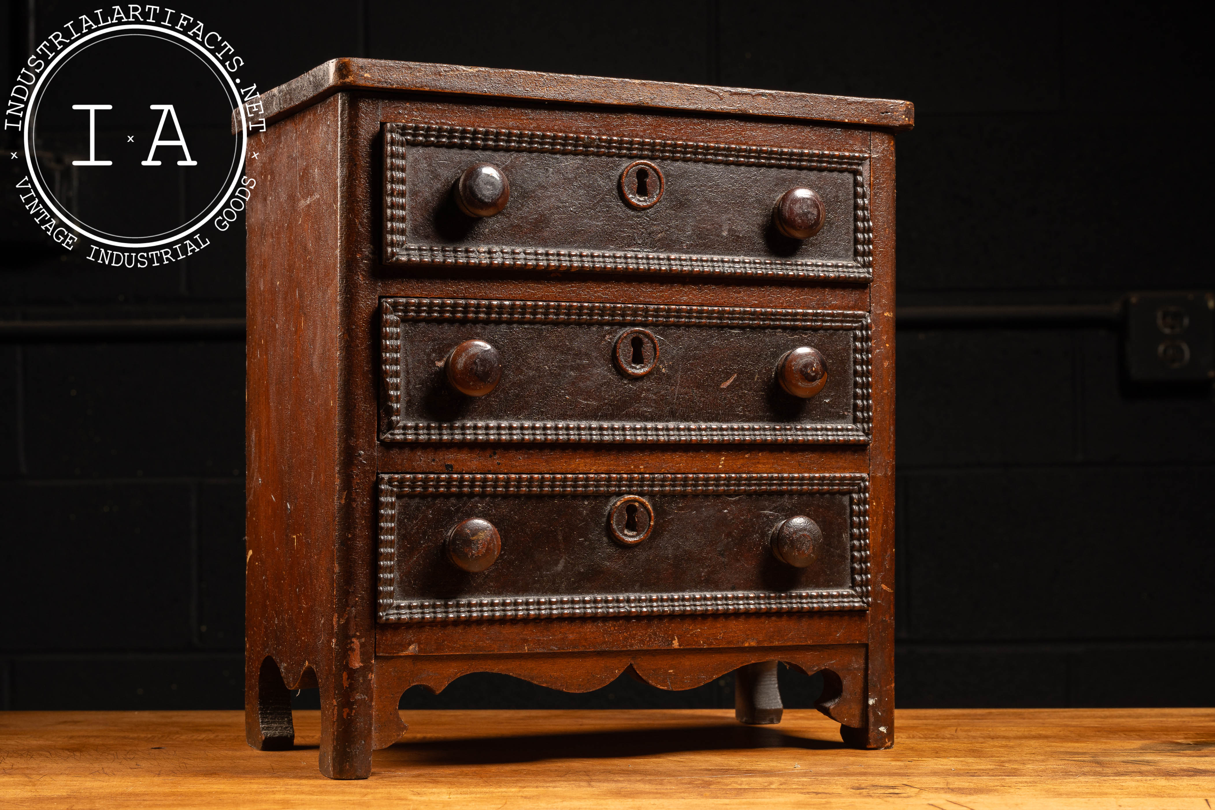 Antique English Tabletop Chest of Drawers – Industrial Artifacts