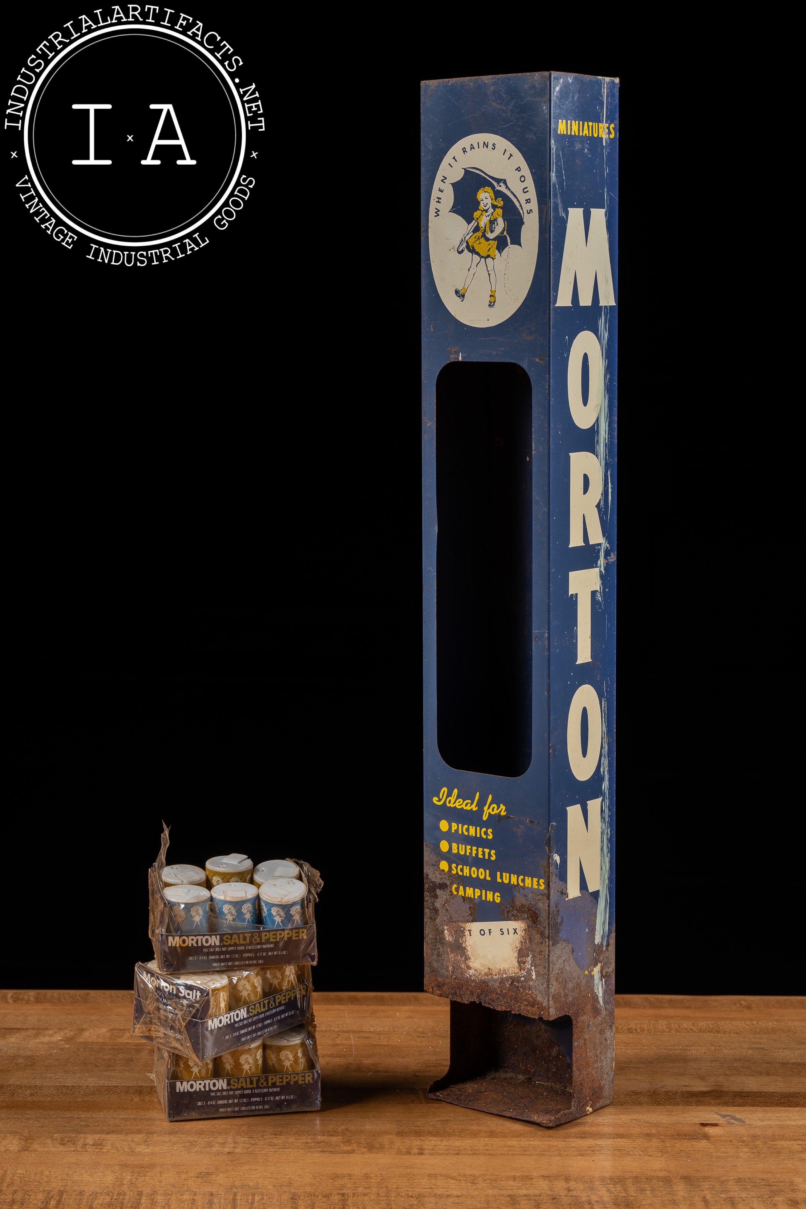 Vintage Morton Salt Miniatures POS Display With Shakers – Industrial ...