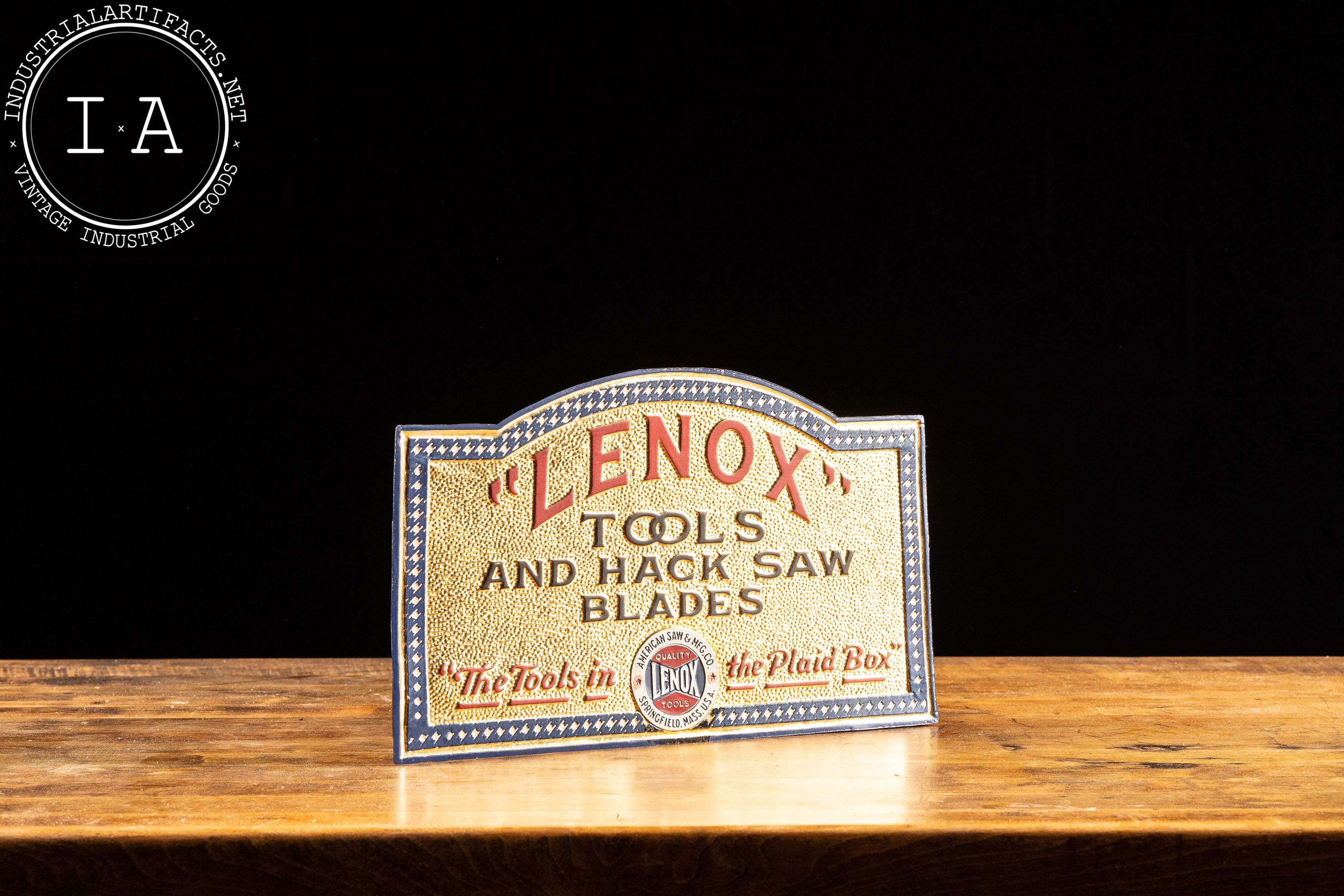 NOS Antique Lenox Tools Advertising Sign – Industrial Artifacts