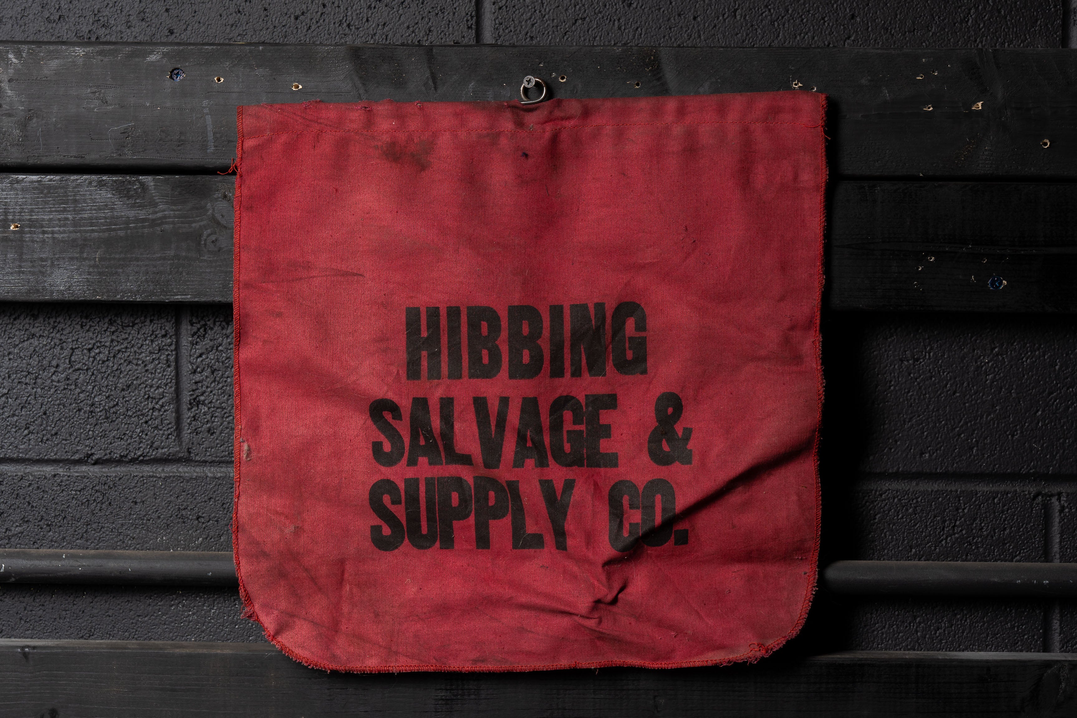 Antique Hibbing Salvage Lumber Flag Sign – Industrial Artifacts