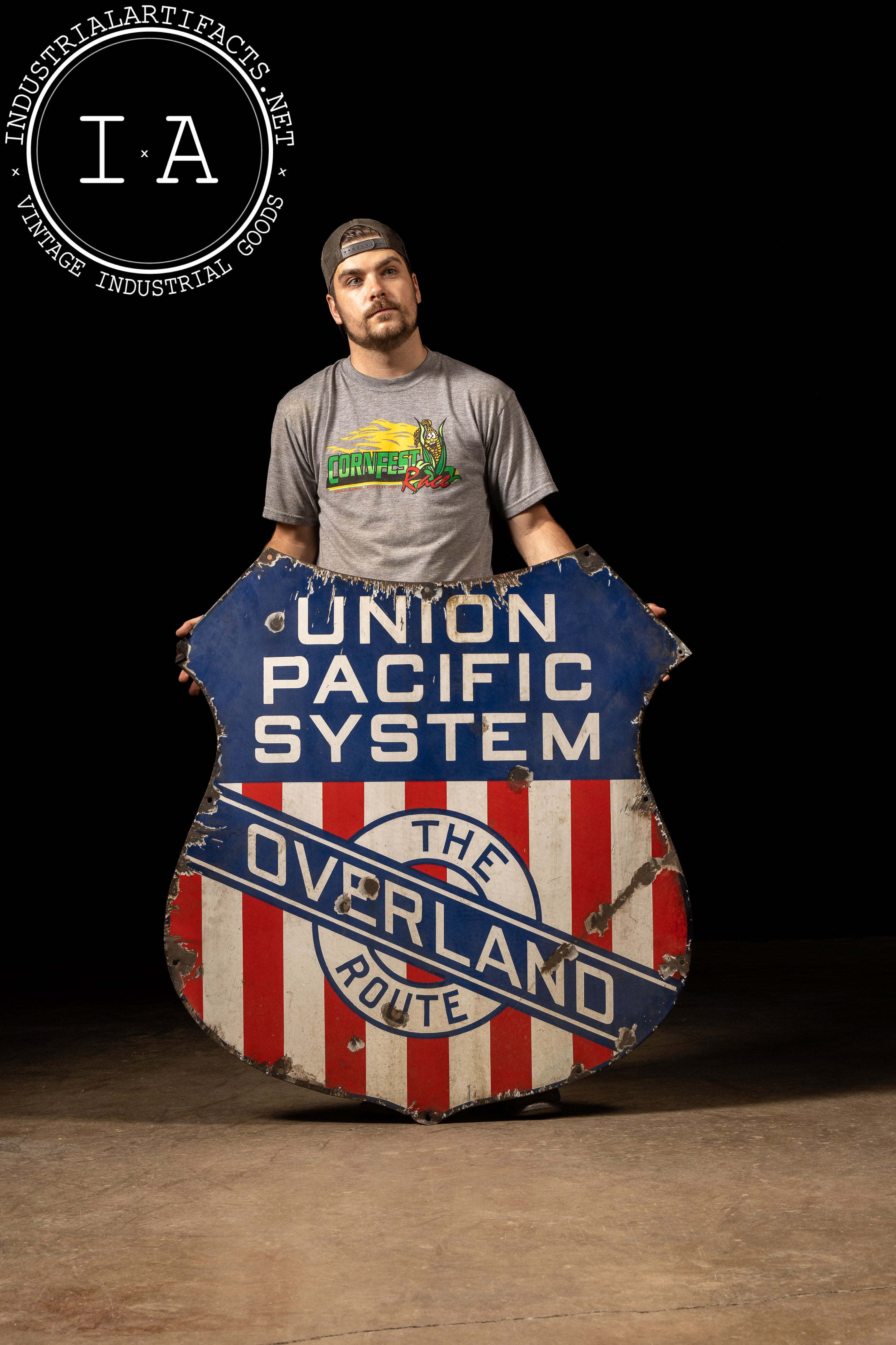 Early 20th Century "Harriman Shield" Union Pacific SSP Sign ...
