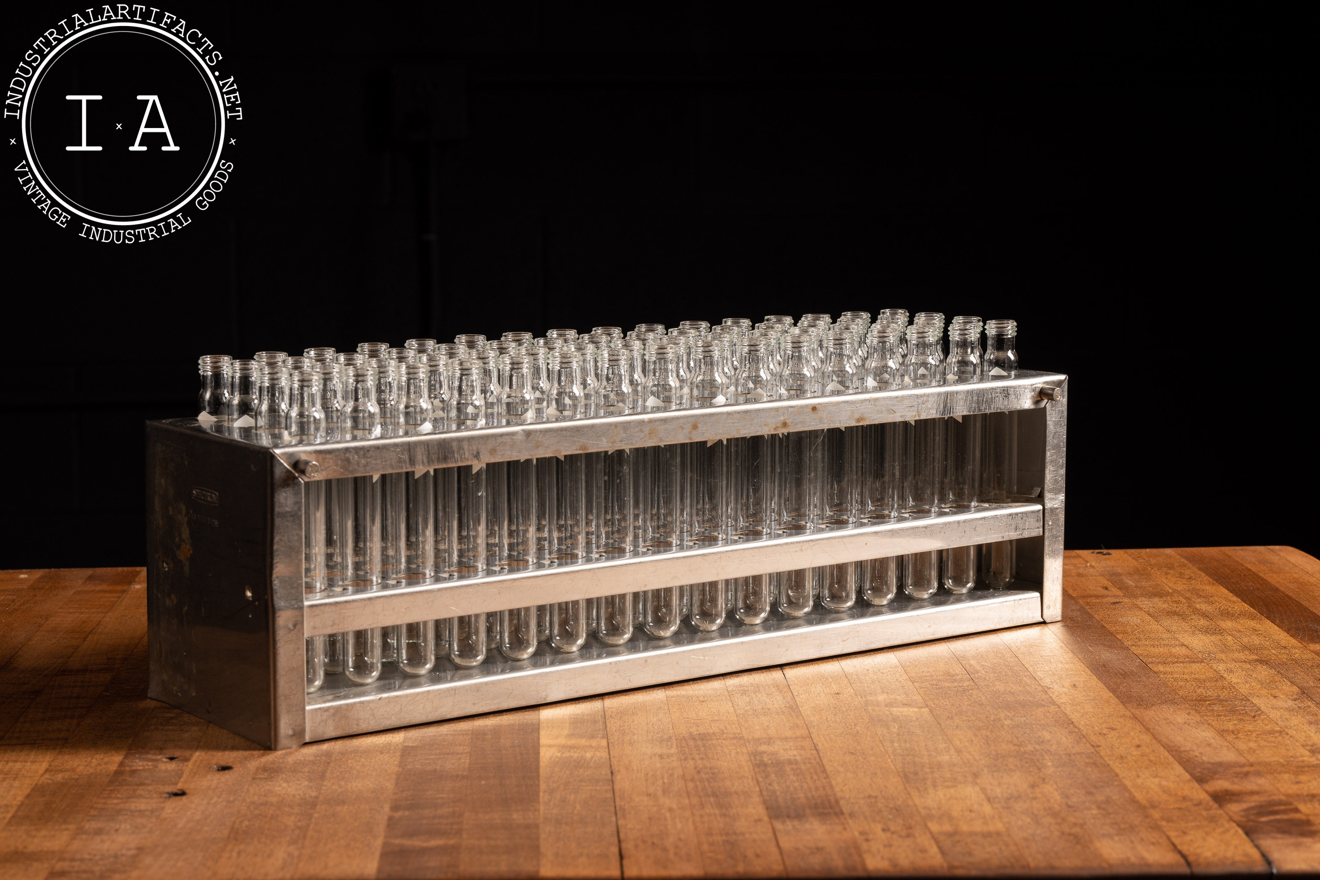 Vintage Laboratory Vial Tray – Industrial Artifacts
