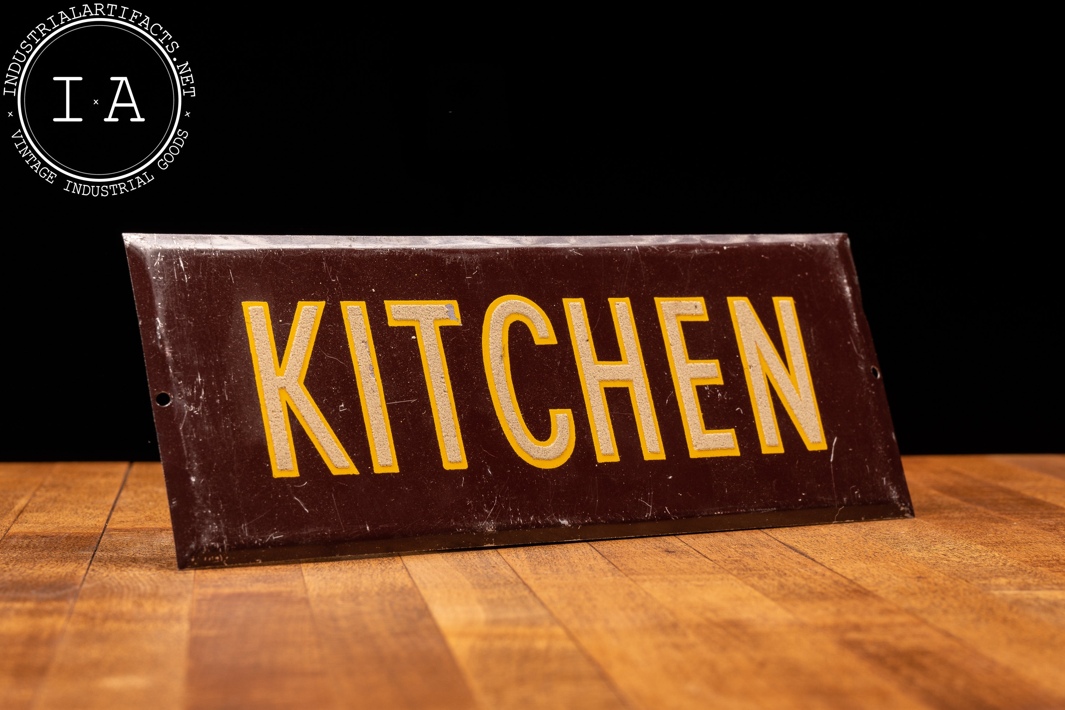 Vintage Smaltz Burgandy Kitchen Sign – Industrial Artifacts