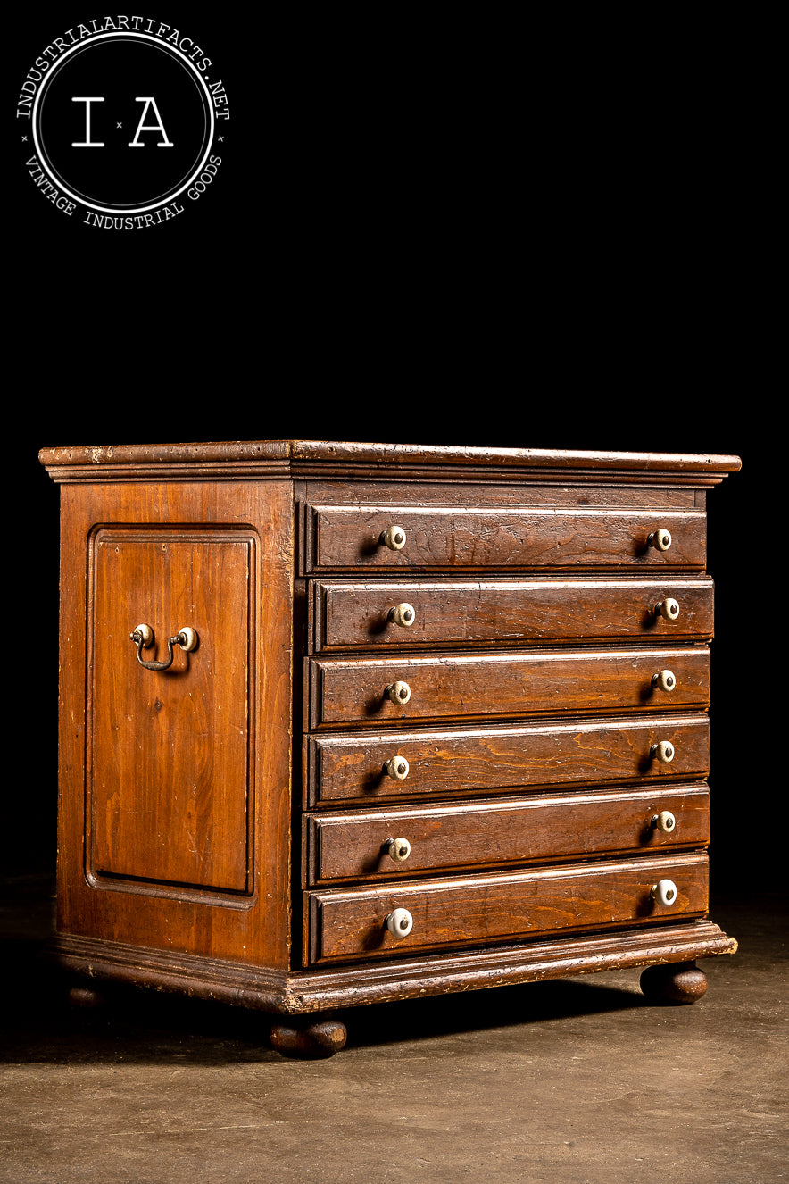 c. 1920 Six Drawer Flat File Document Cabinet – Industrial Artifacts