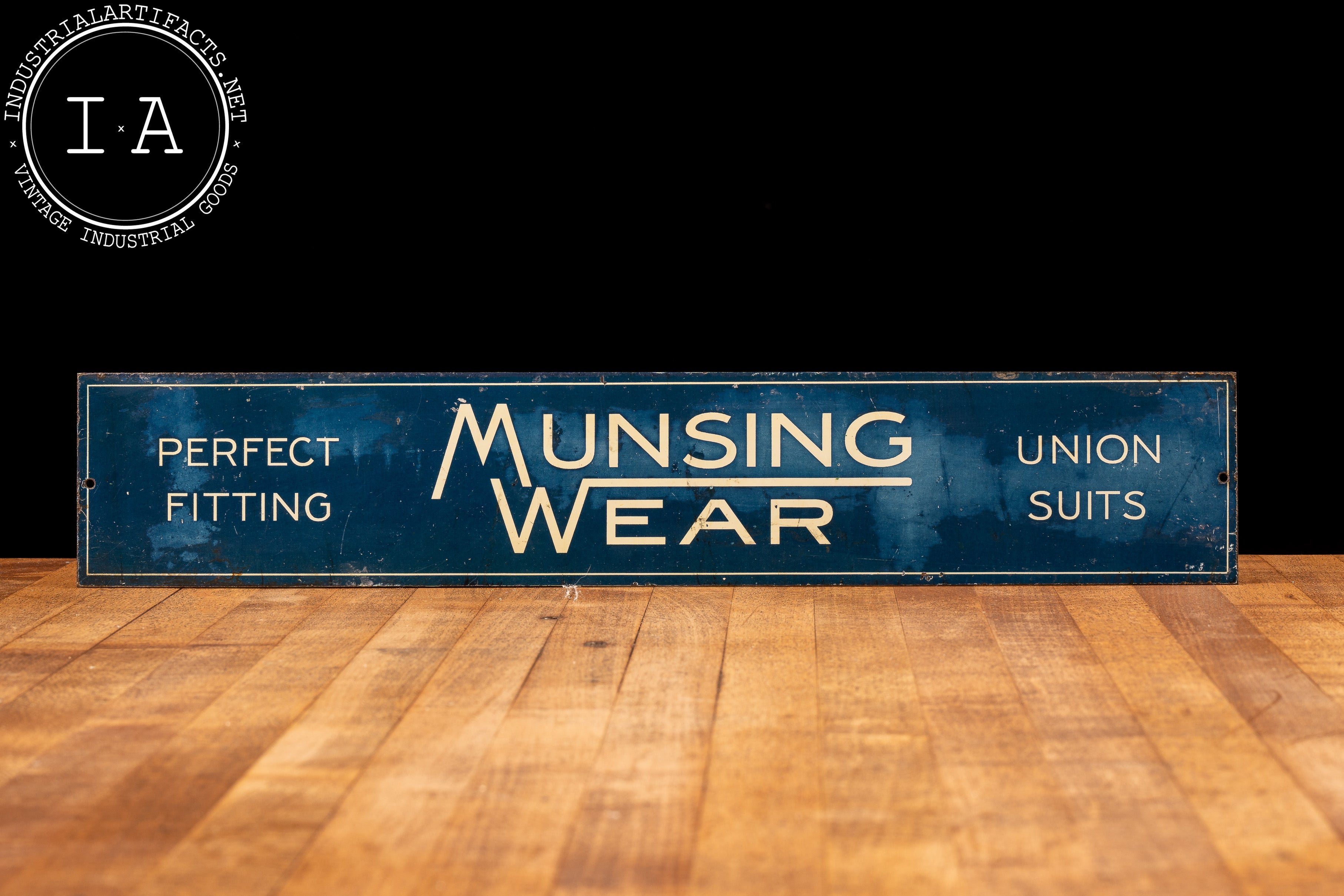 Vintage Munsing Wear Perfect Fit Union Suits Sign – Industrial Artifacts