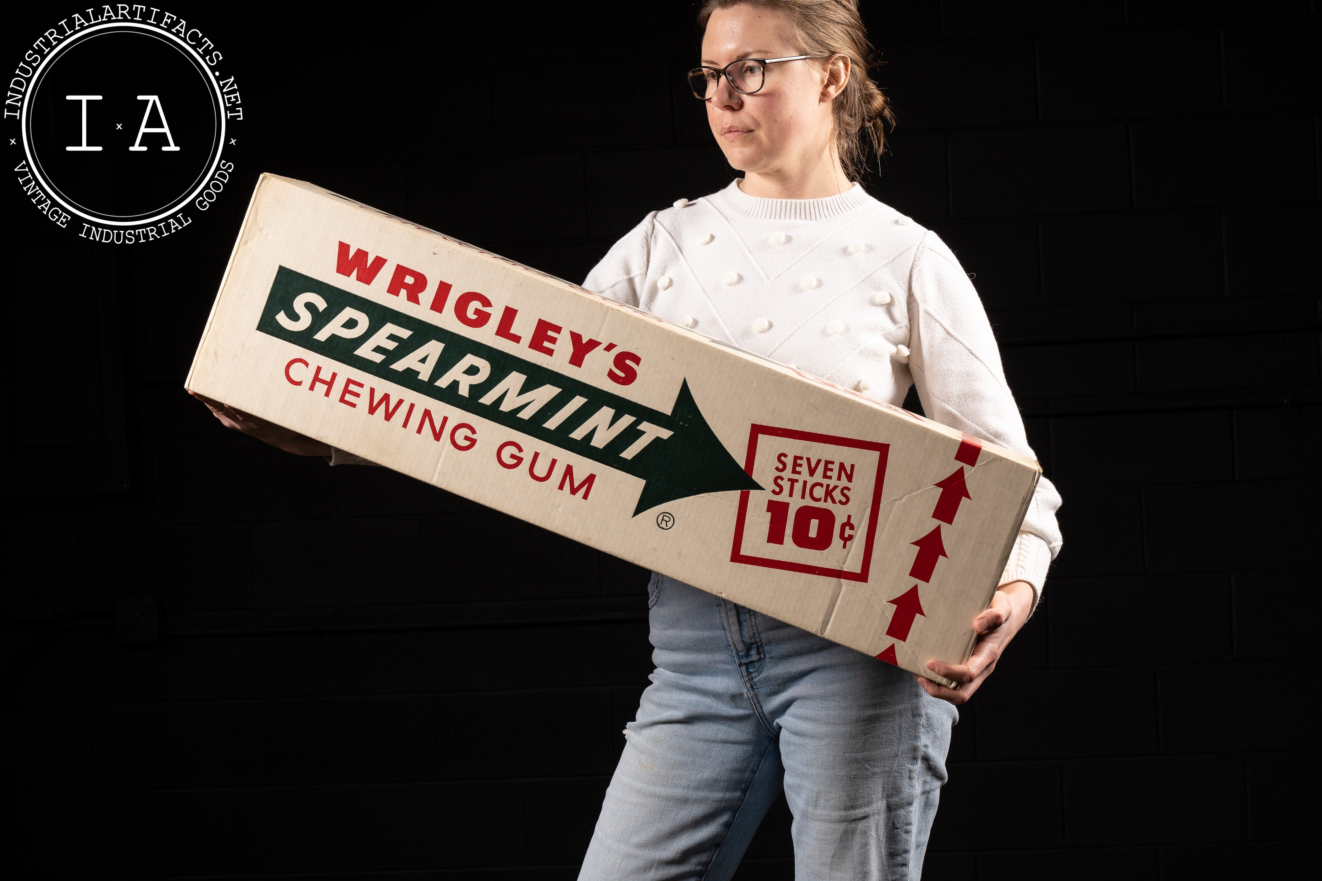 Large Vintage Wrigleys Spearmint Chewing Gum Store Display – Industrial ...