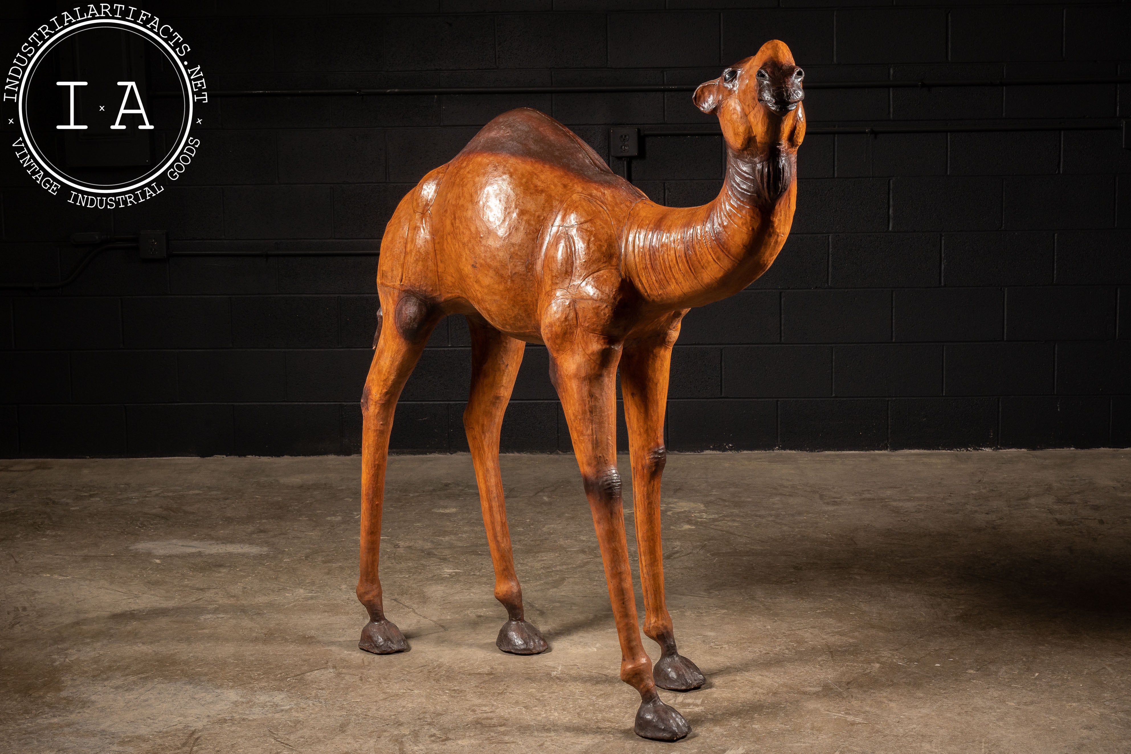 Massive Vintage Leather Camel – Industrial Artifacts