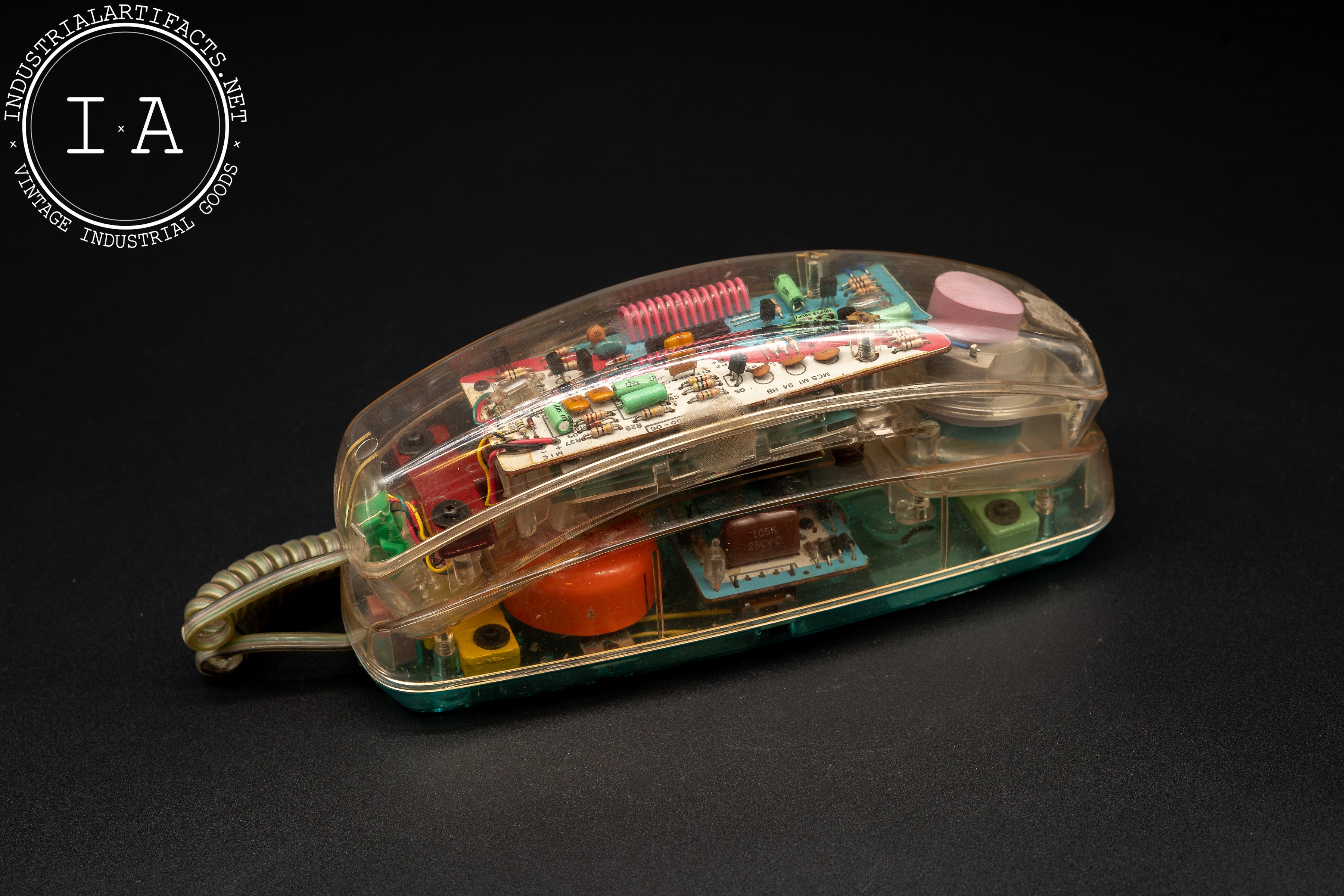 Vintage Clear Crazy Landline Telephone – Industrial Artifacts