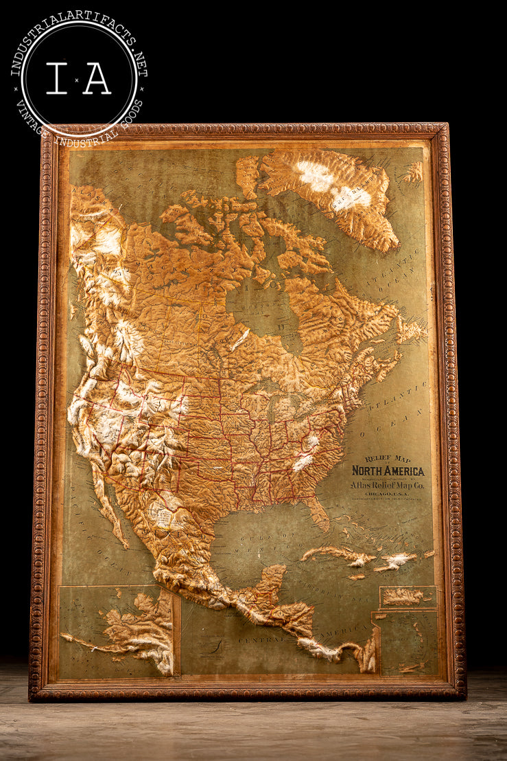 Relief Map of North America – Industrial Artifacts