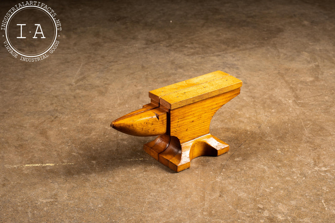 Antique Wooden Anvil Foundry Mold Industrial Artifacts