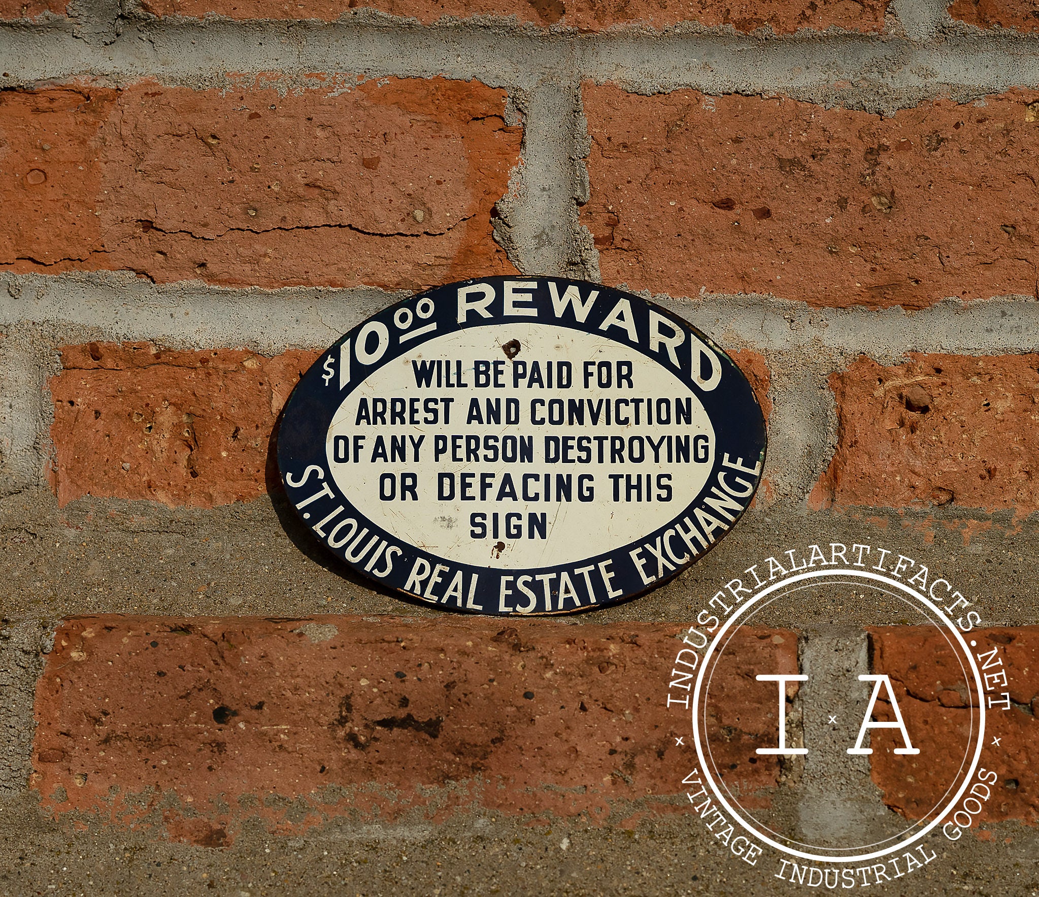 St. Louis Real Estate Exchange Advertising Sign – Industrial Artifacts