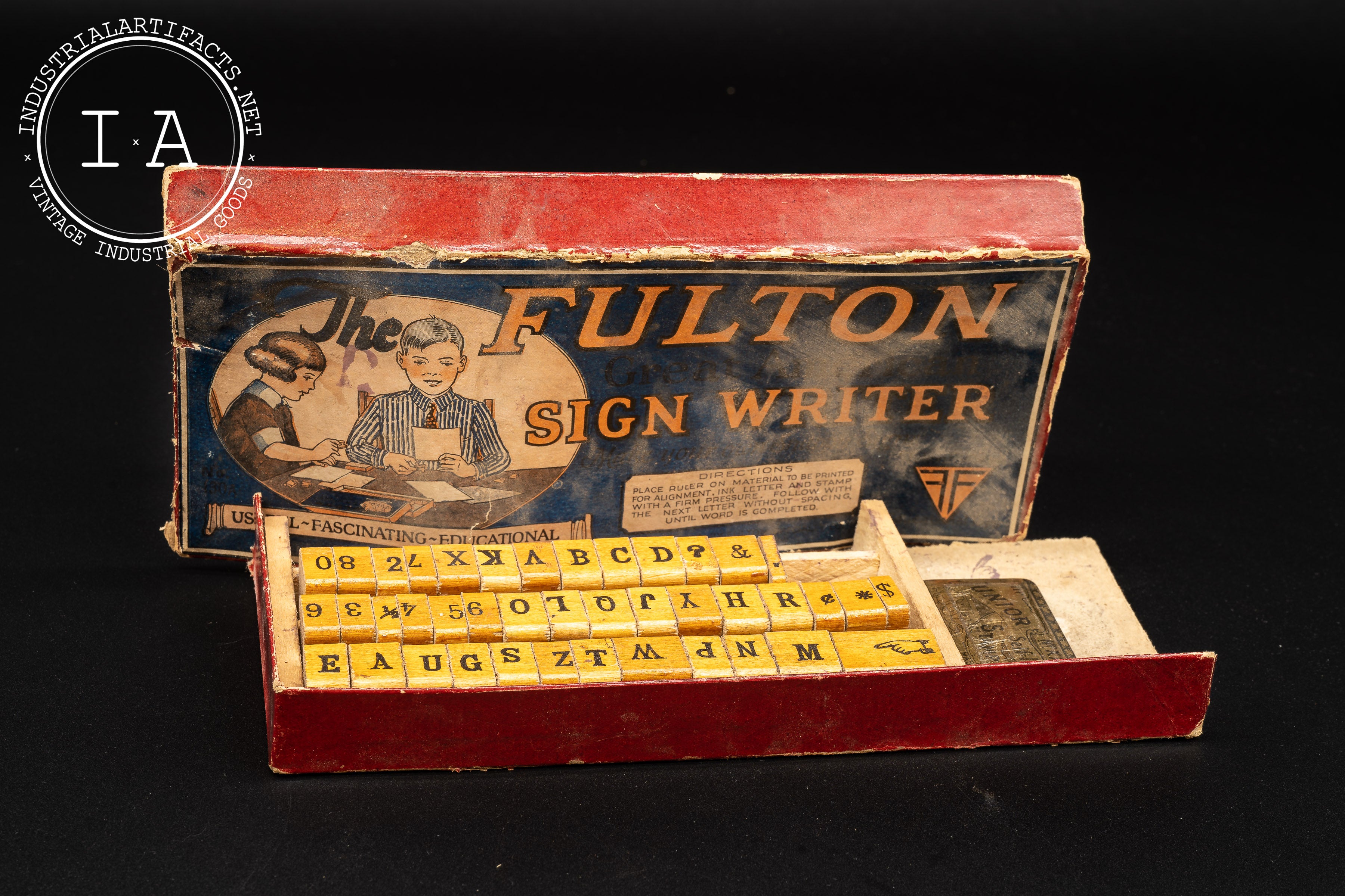 Fulton Child Sign Marker set No. 130A in Box Vintage Set – Industrial ...