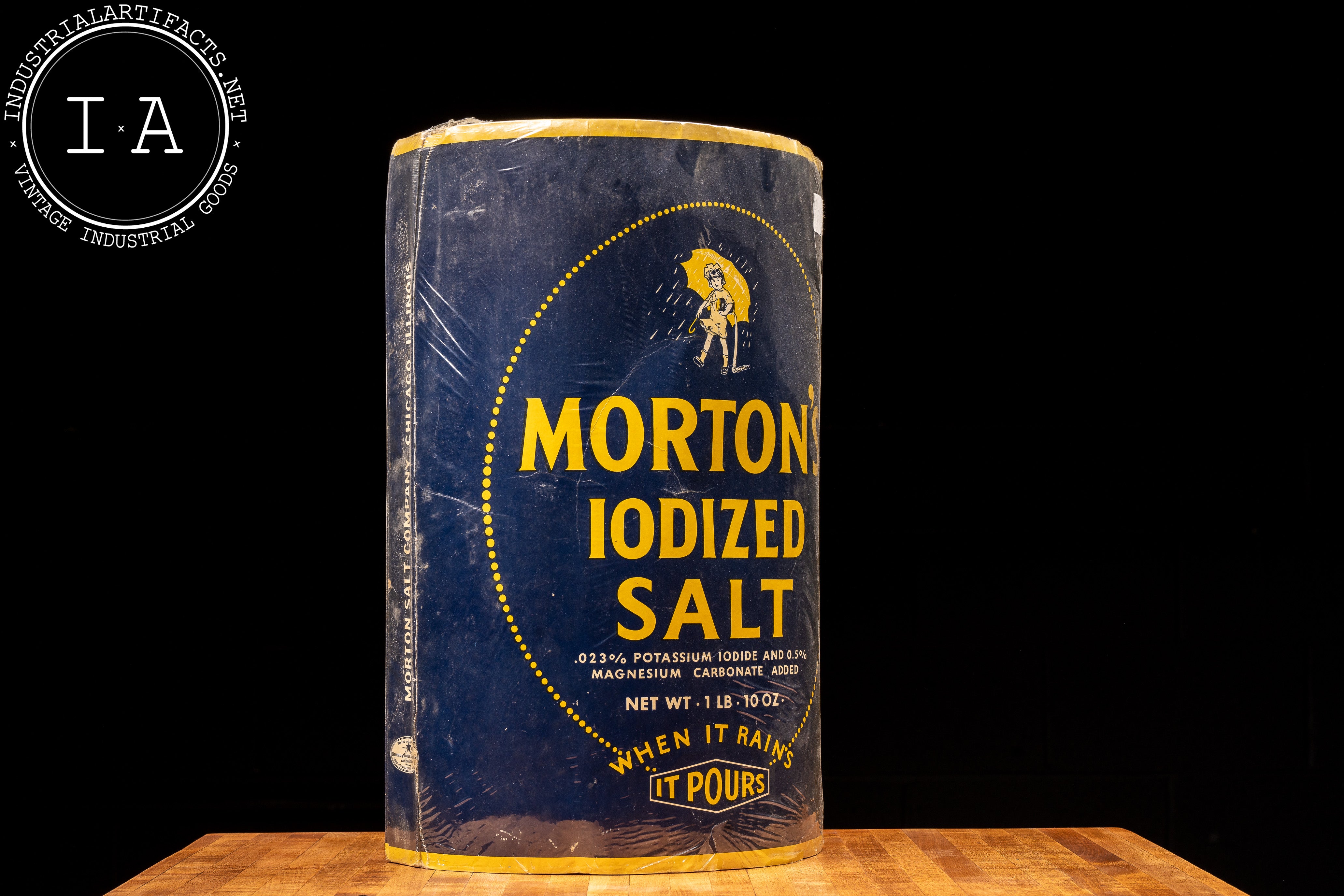 Early Cardboard Morton Salt Store Display – Industrial Artifacts