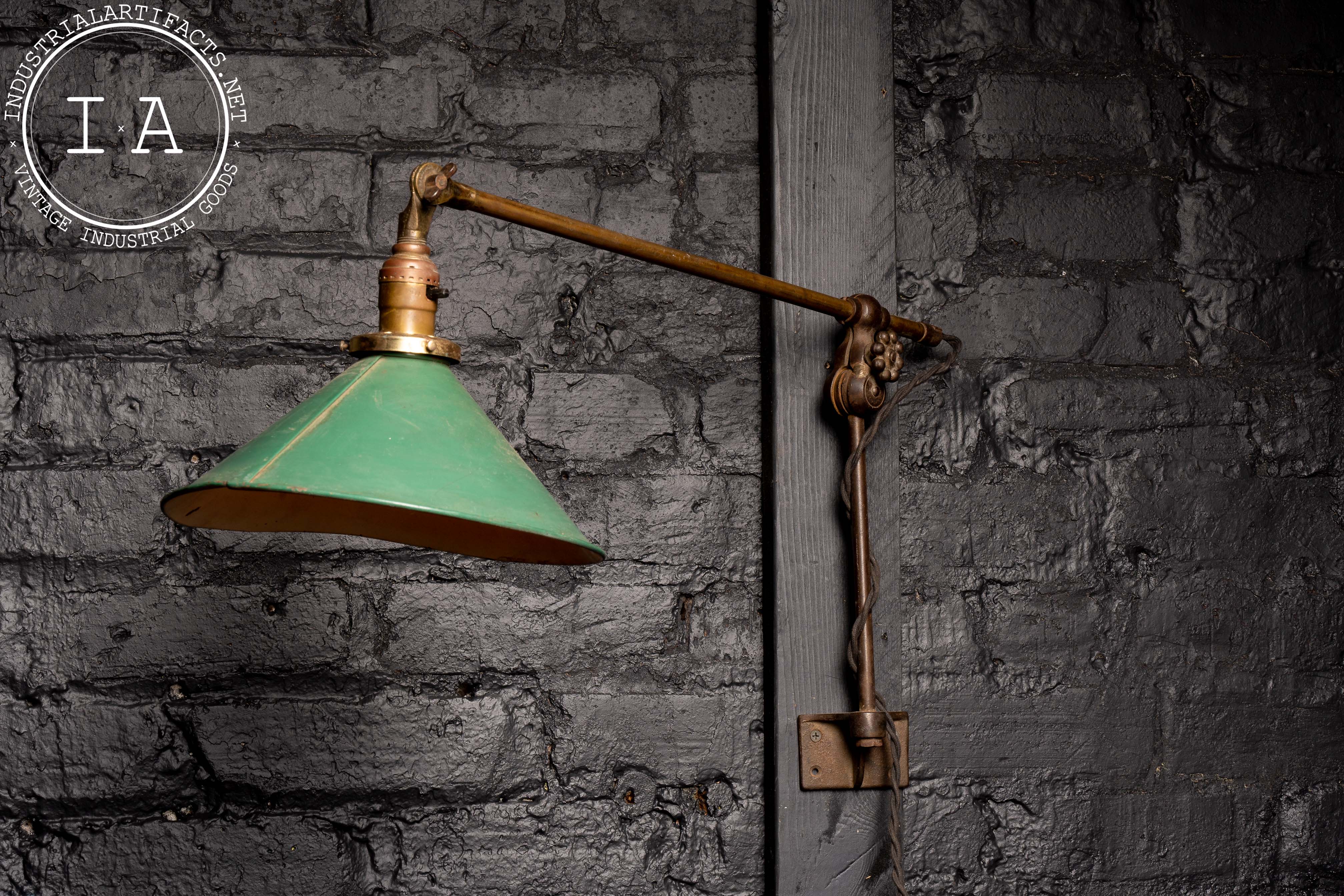 Antique Industrial OC White Articulated Lamp – Industrial Artifacts