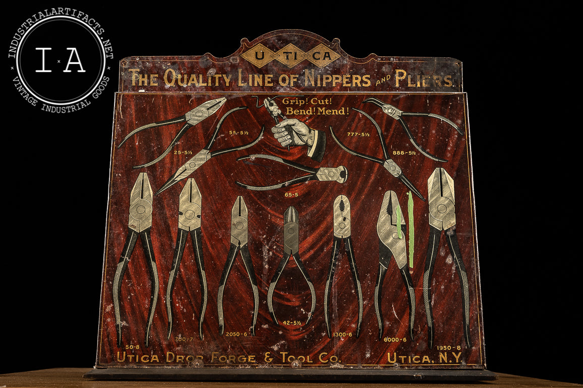 c. 1910 Utica Drop Forge Tools Cabinet With Marquee – Industrial Artifacts