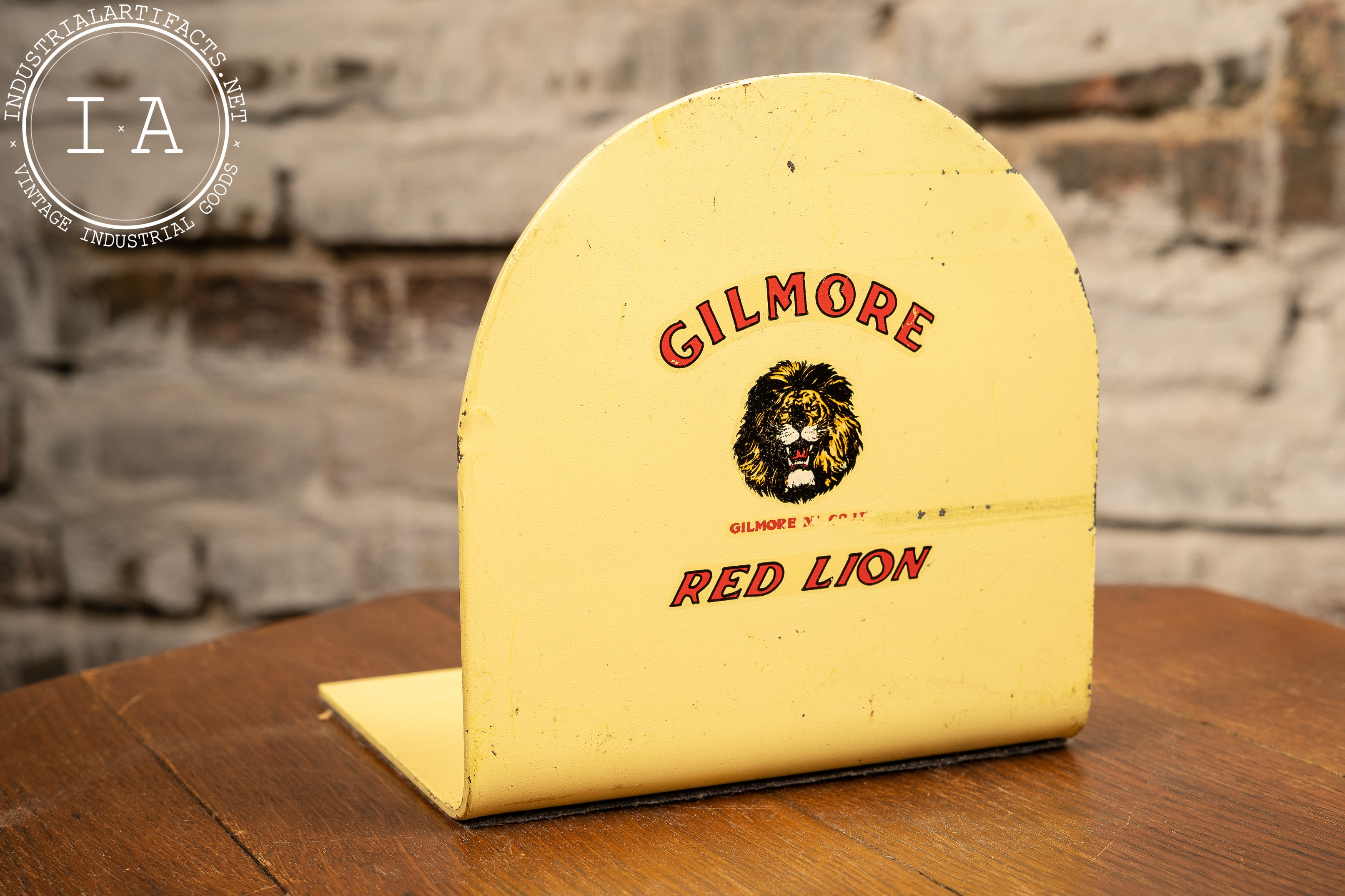 Vintage Reproduction Red Lion Shelf Sign – Industrial Artifacts