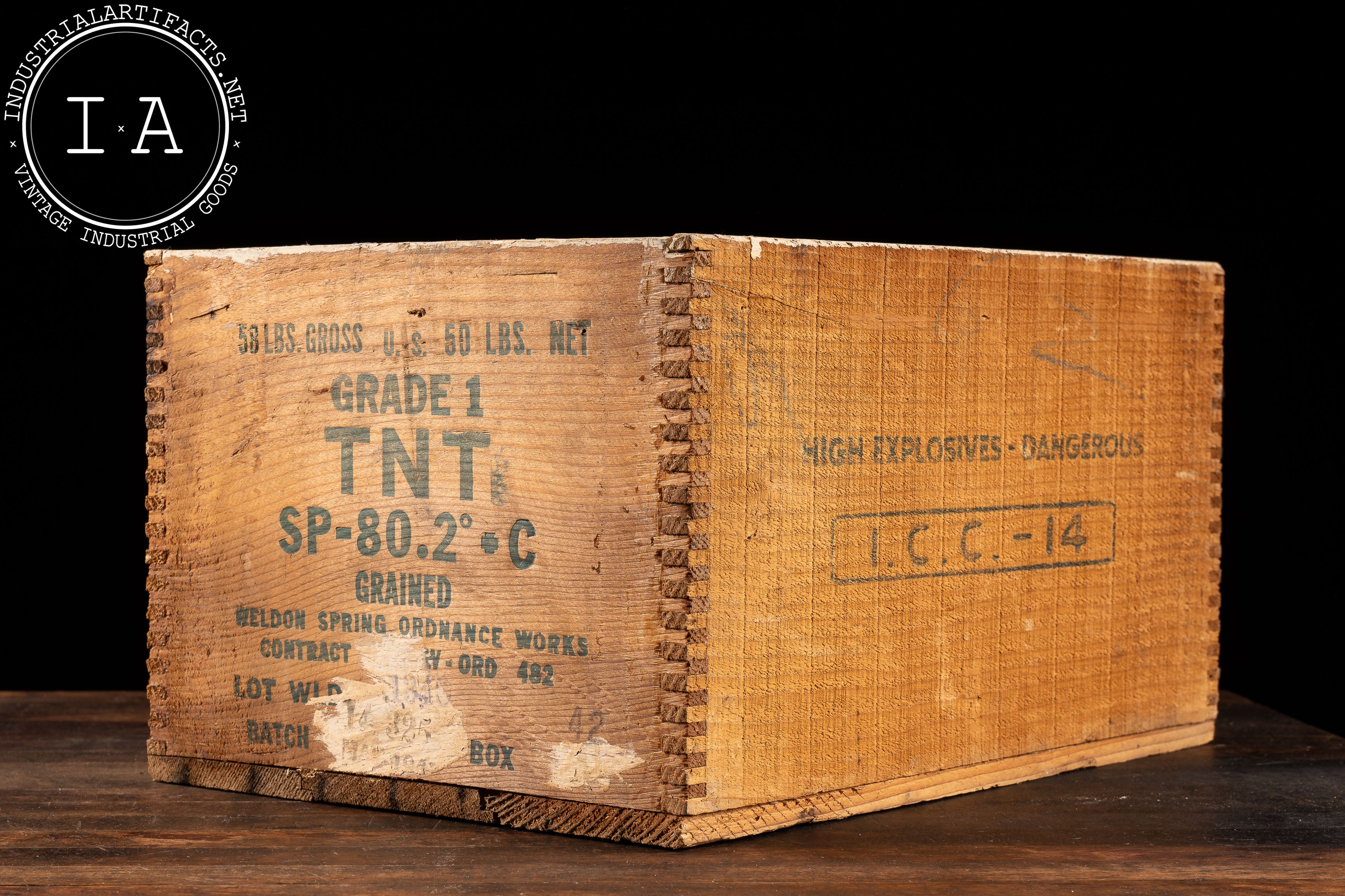 Vintage Wooden TNT Crate – Industrial Artifacts