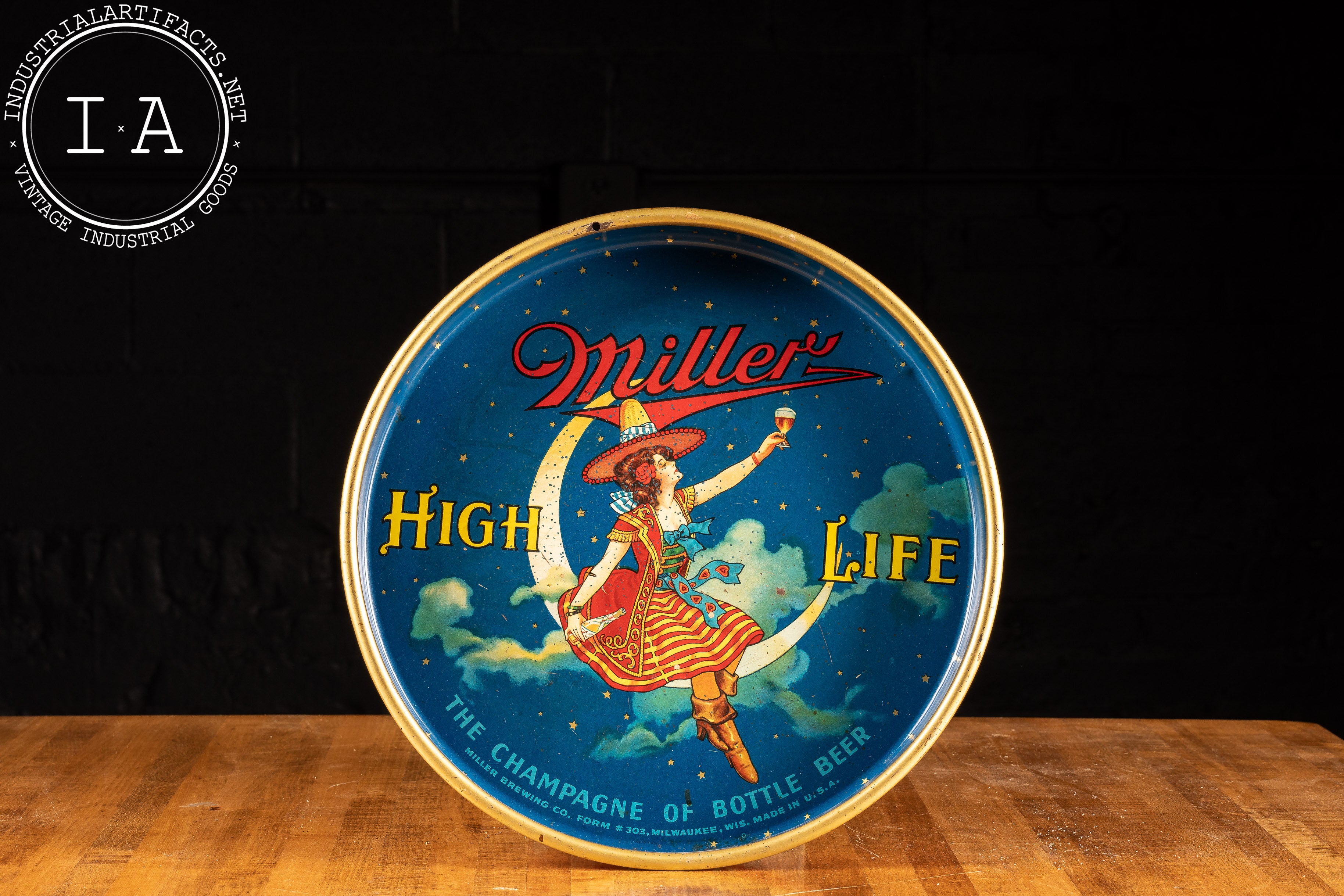 Vintage Miller High Life Tin Beer Serving Tray – Industrial Artifacts