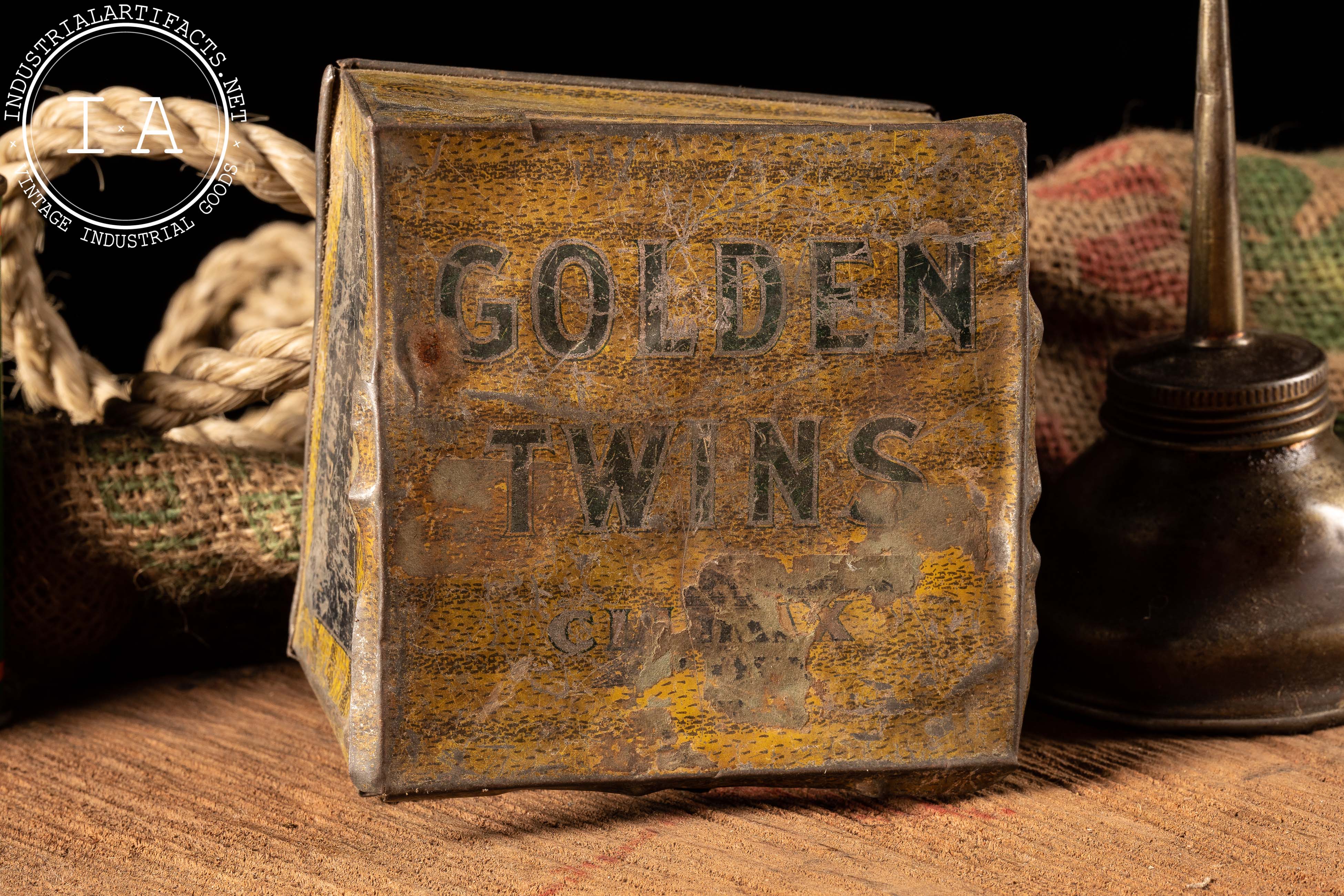 Early 20th Century Golden Twins Tobacco Tin – Industrial Artifacts