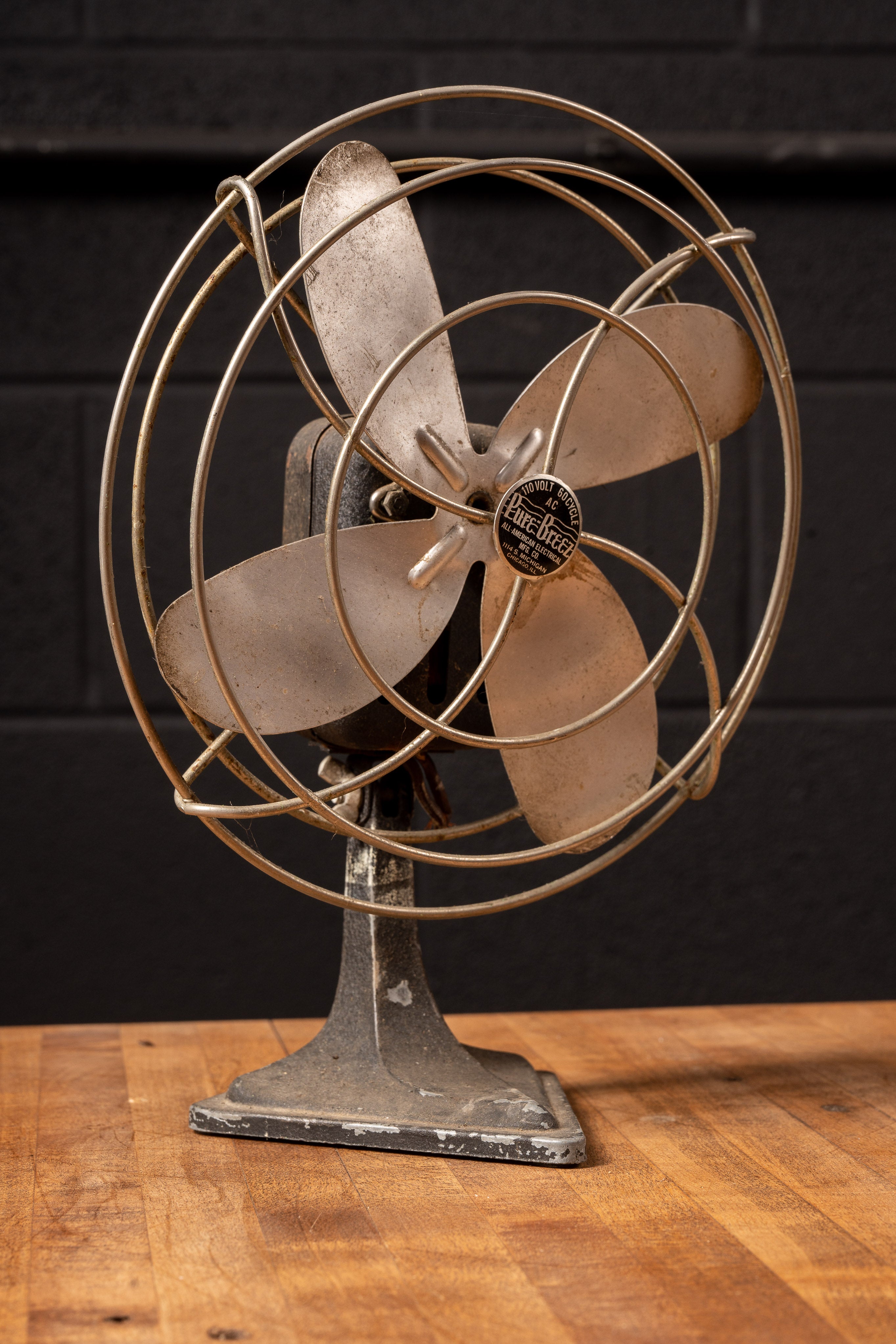 Midcentury Industrial Table Fan – Industrial Artifacts