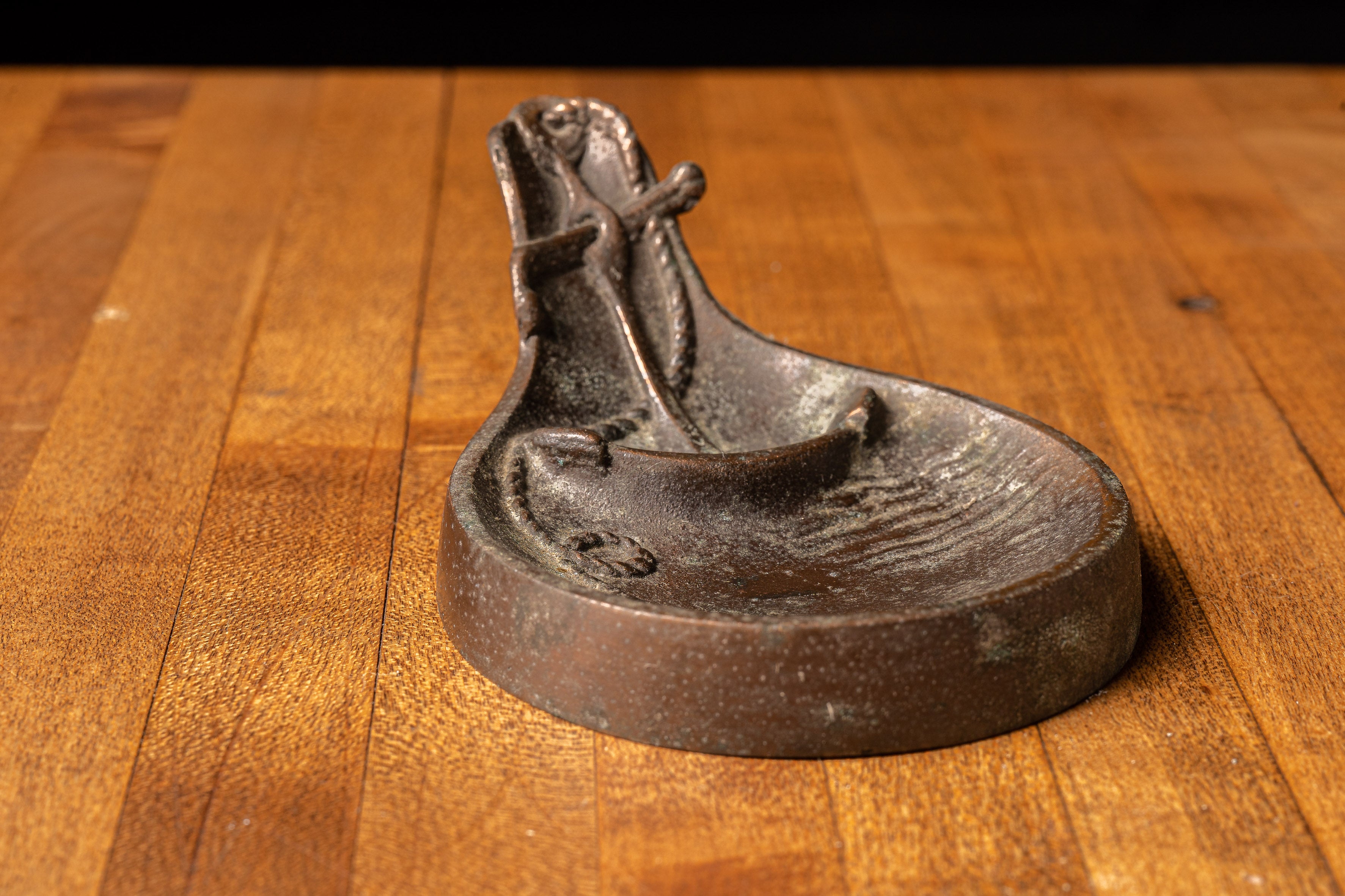 Vintage Cast Metal Ashtray – Industrial Artifacts