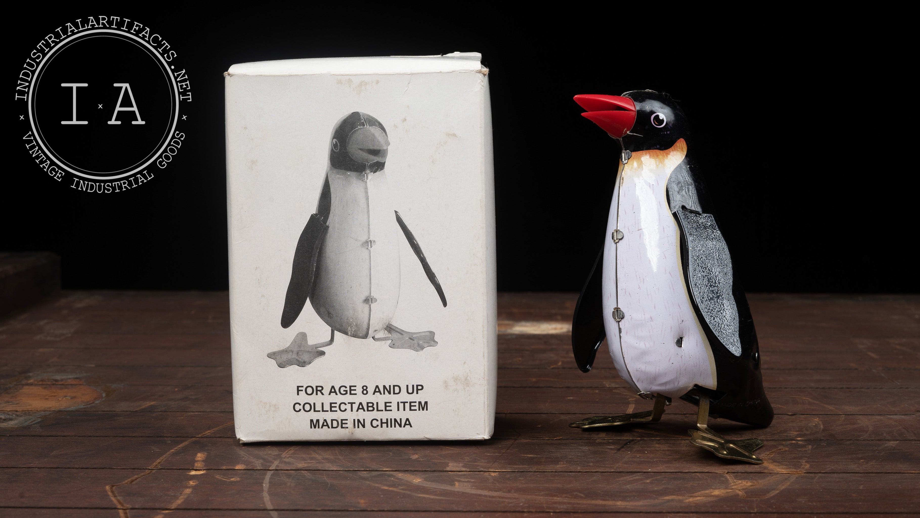 Vintage Wind-Up Tin Penguin Toy – Industrial Artifacts