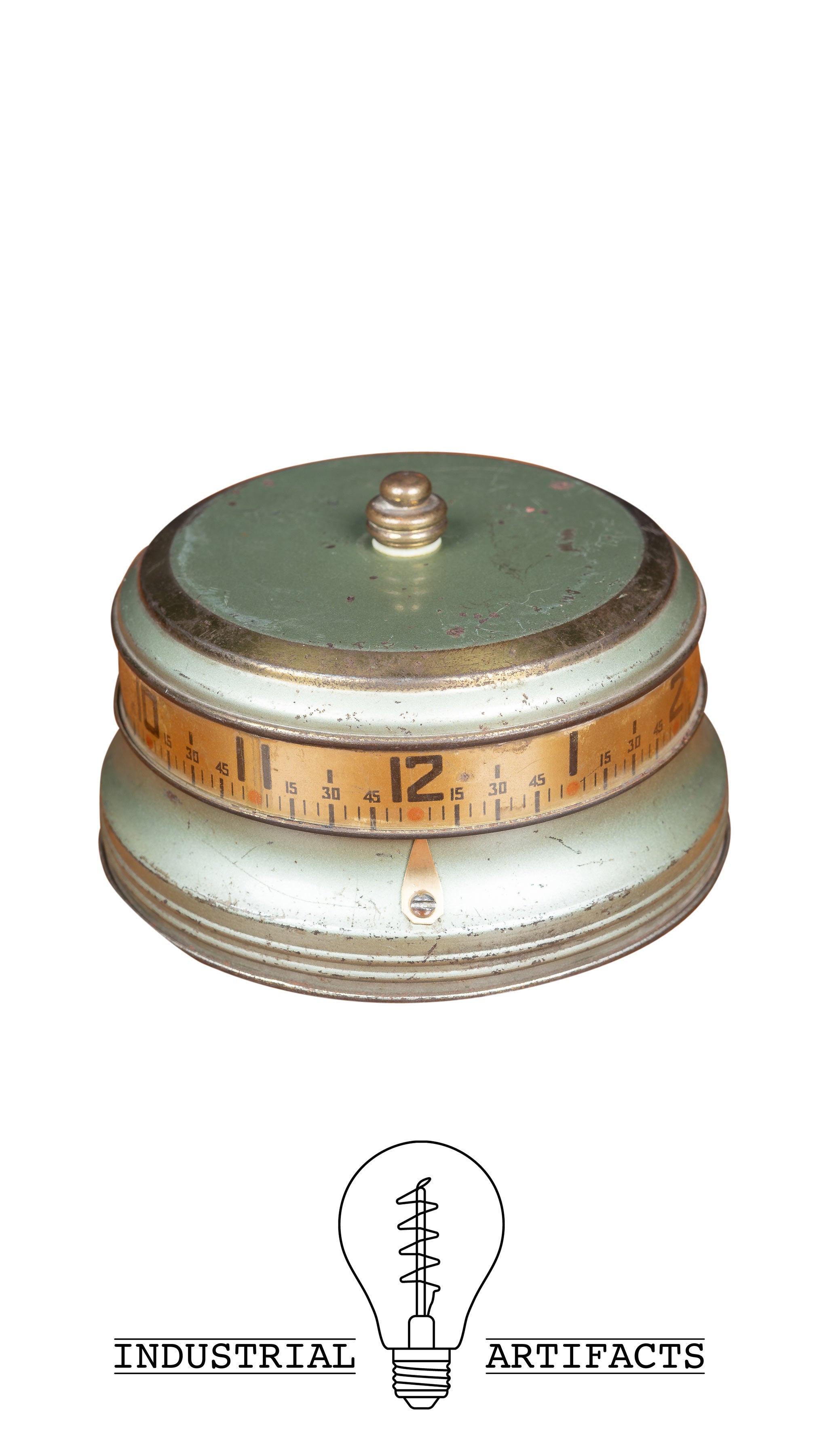 Antique Desktop Rotary Clock – Industrial Artifacts